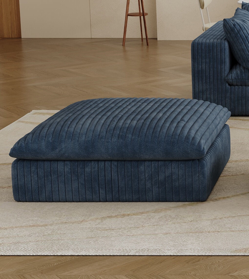 Footrest Ottomans Cloud Sofa,Corduroy Fabric,Deep Seat Couches,Double ...
