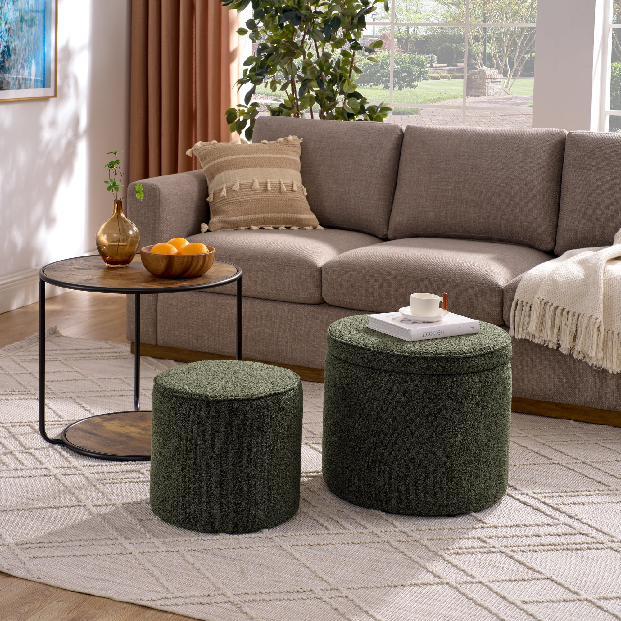 Footrest Ottomans Ottoman, multi-functional combination set table ...
