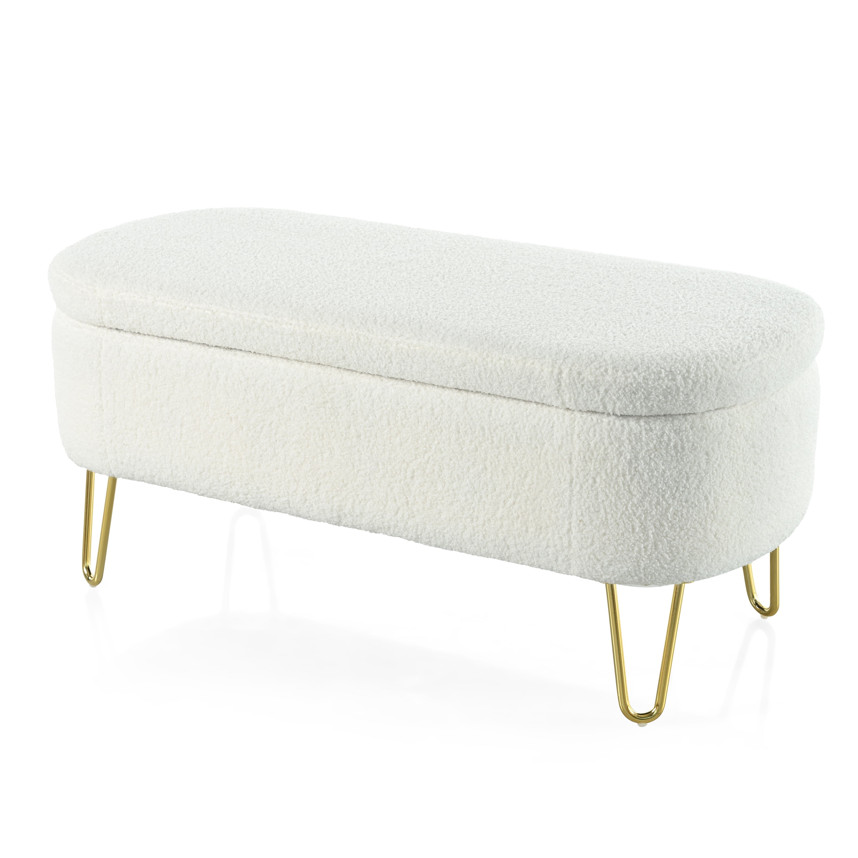 Footrest Ottomans Oval Storage Bench for Living Room Bedroom End of Bed ...