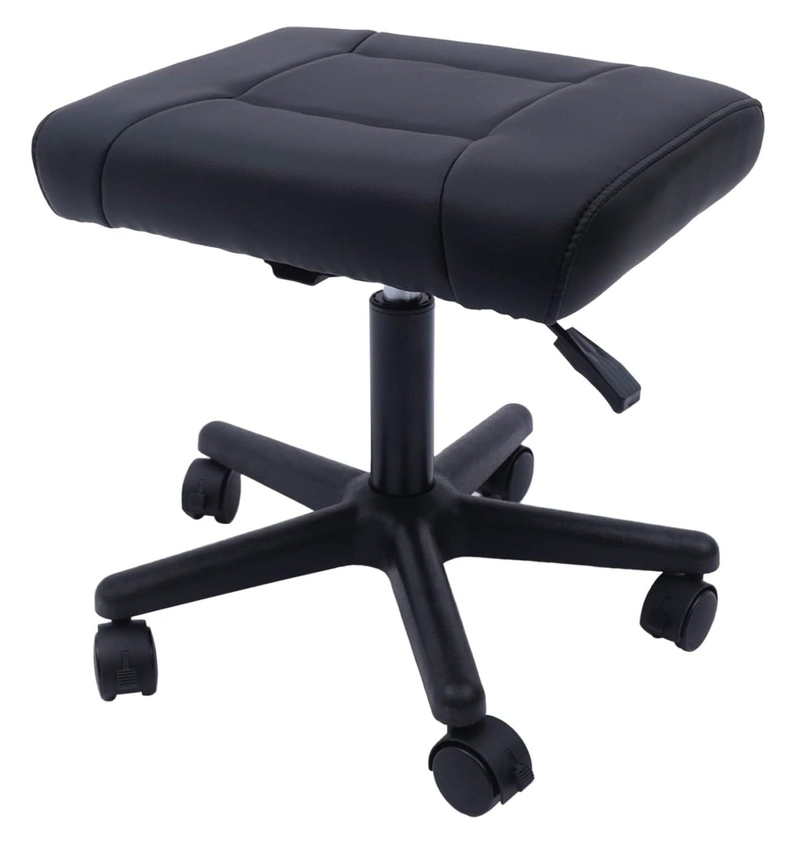 Footrest Stool 12cm/4.7in Height Adjust w/Wheel,Foot Rack Under Table ...