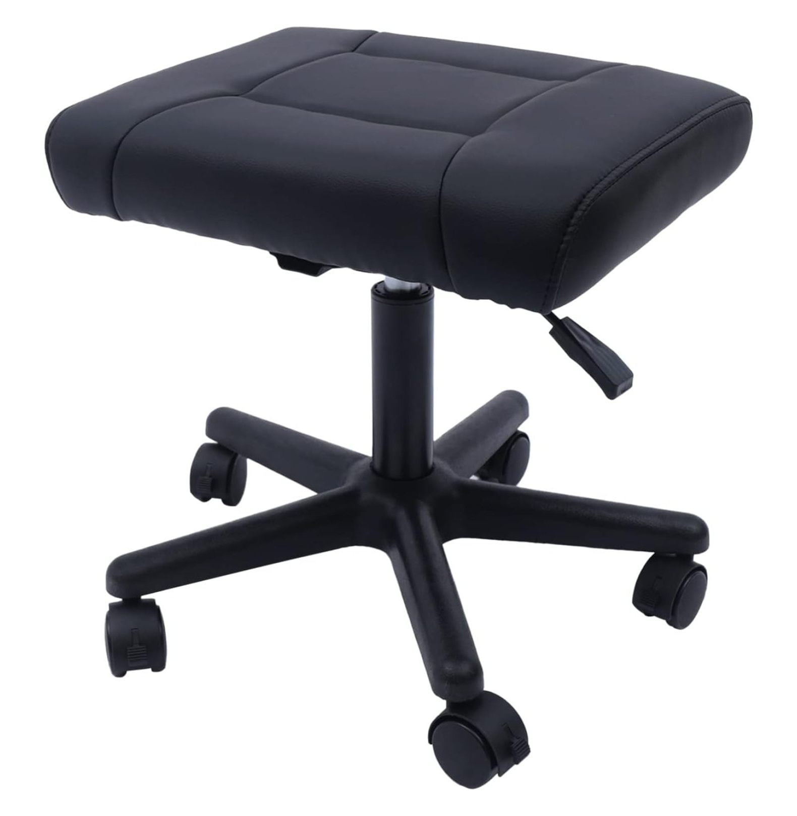 Footrest Stool 12cm/4.7in Height Adjust w/Wheel,Foot Rack Under Table ...