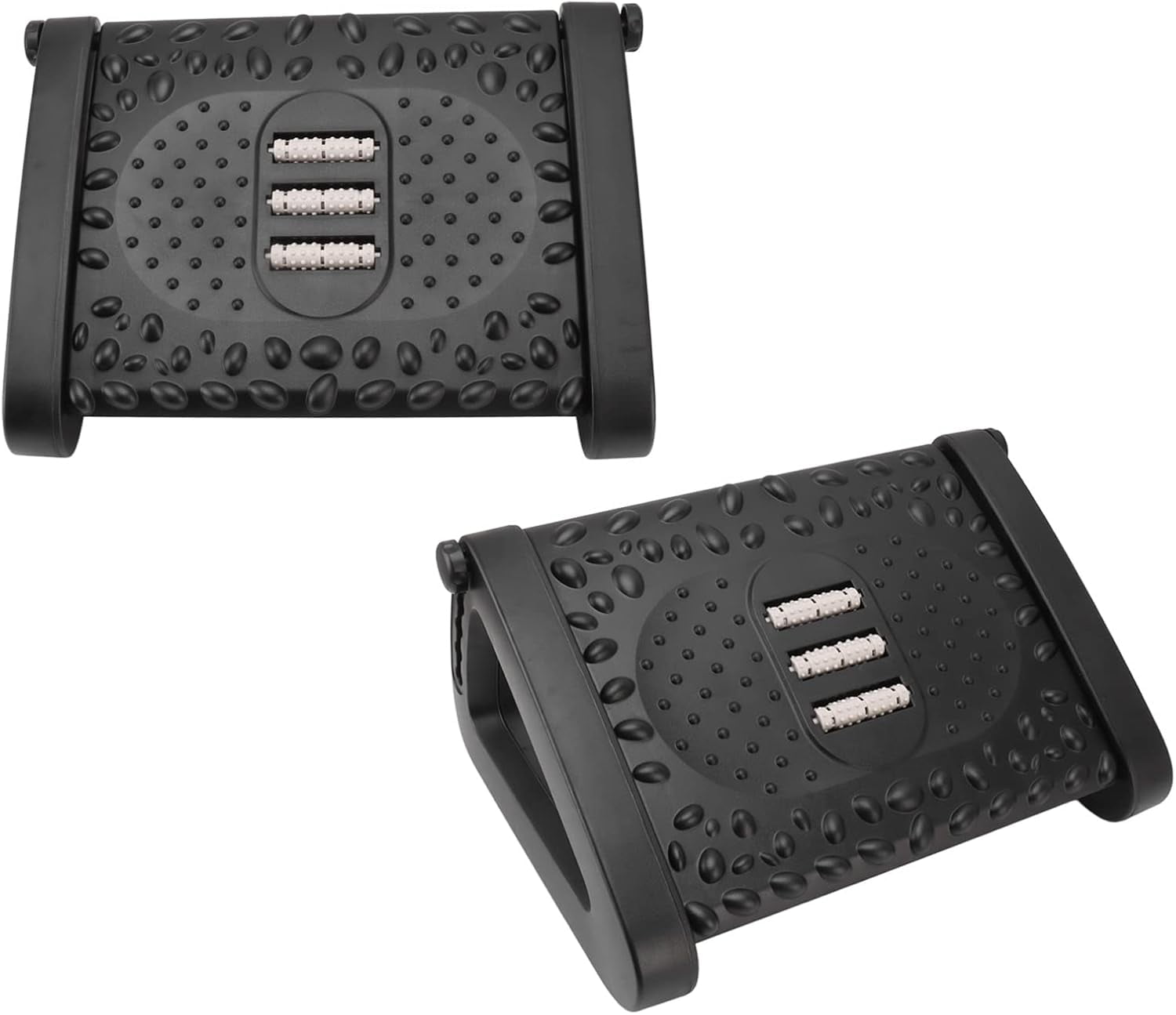 Footrest Under Desk, 6 Height Adjustable, Ergonomic Footstool with ...