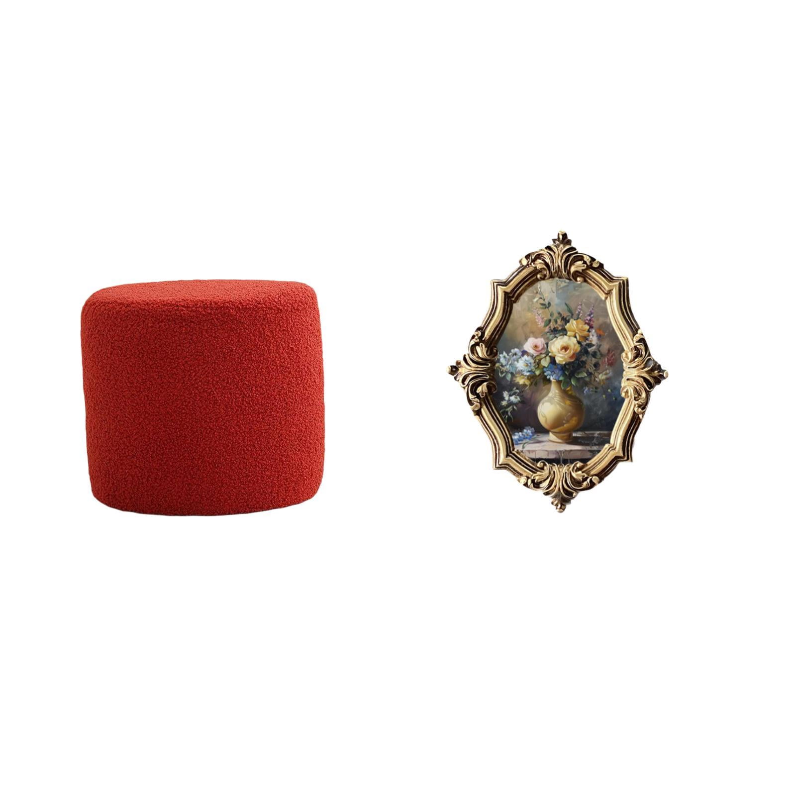 Footstool Ottoman Stool Small Sofa Velvet Material with Photo Frame ...