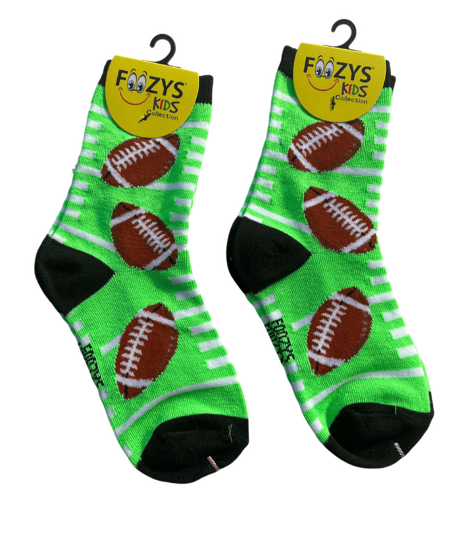 Foozys Boys Fun Football Cool Colorful Crew Socks - Walmart.com