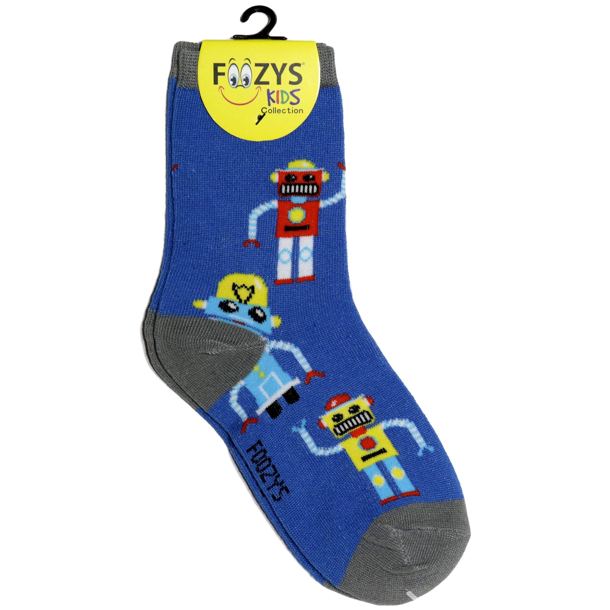 Foozys Boys Fun Robots Funny Cool Colorful Crew Socks - Walmart.com