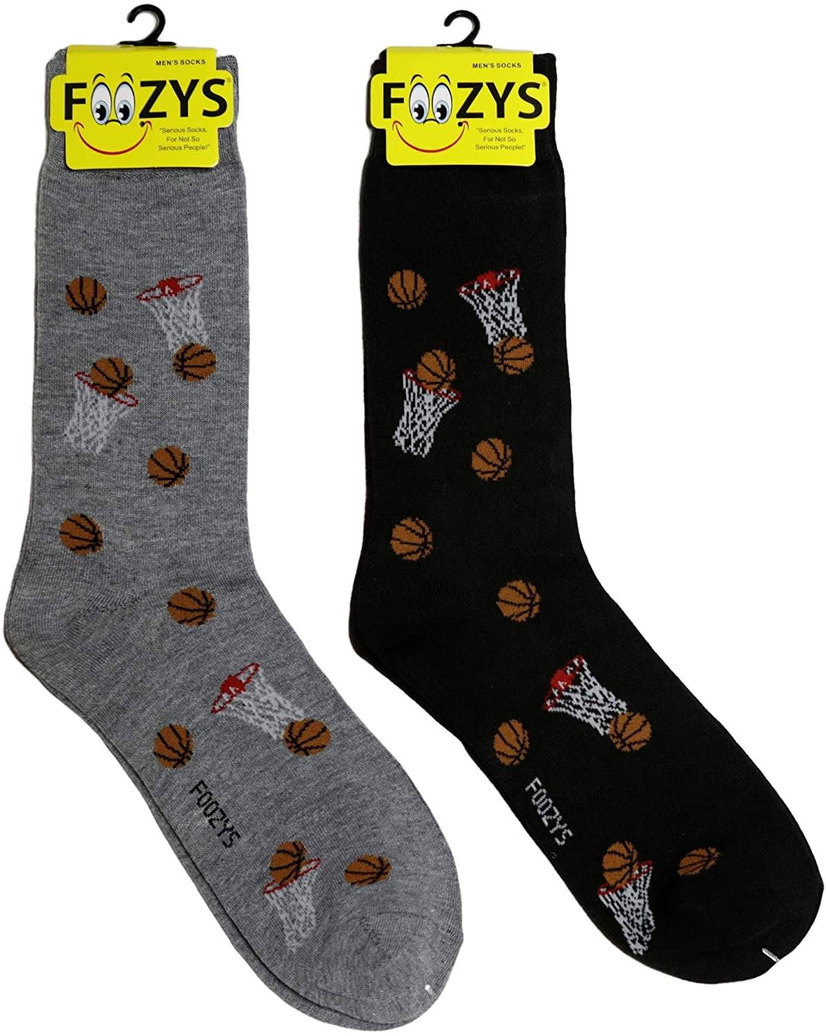 Foozys Men's Basketball Cool Sports Novelty Crew Socks | 2 Pair ...
