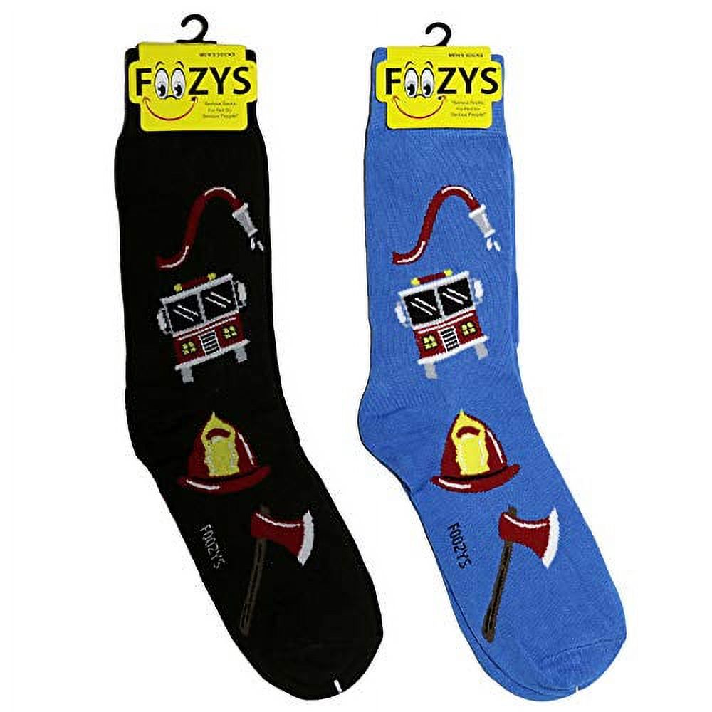 Foozys Men’s Fireman Working Man Novelty Crew Socks | 2 Pair - Walmart.com