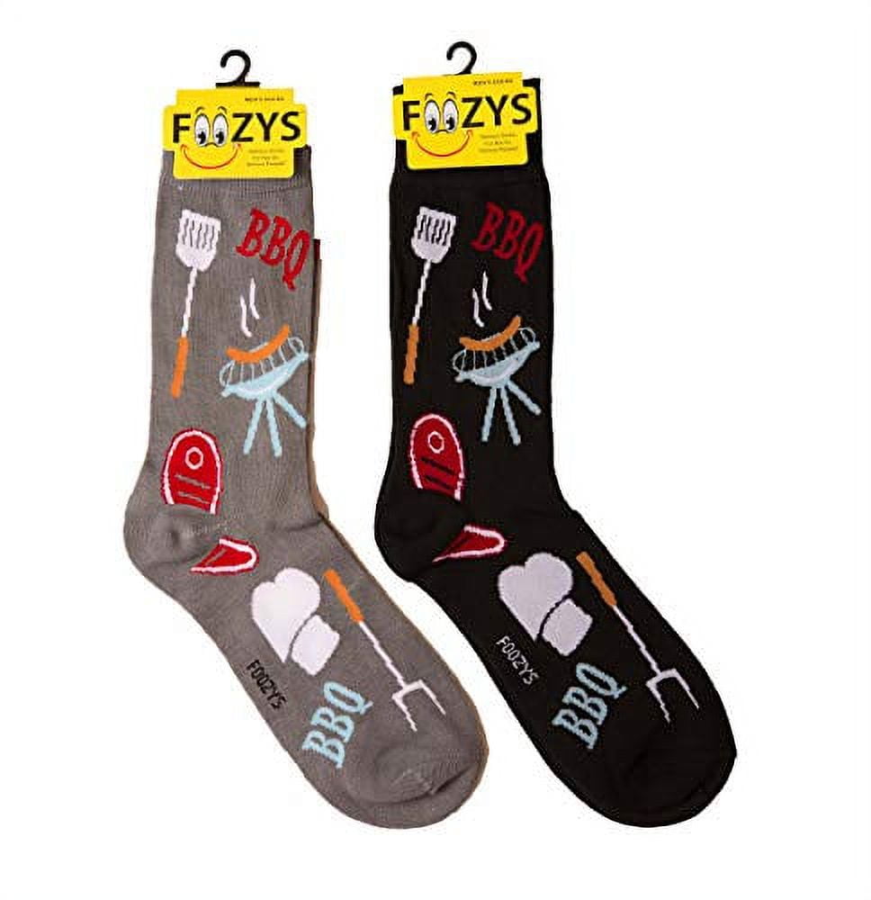 Foozys Men’s Fun Cool Barbecue Novelty Crew Socks | 2 Pair - Walmart.com