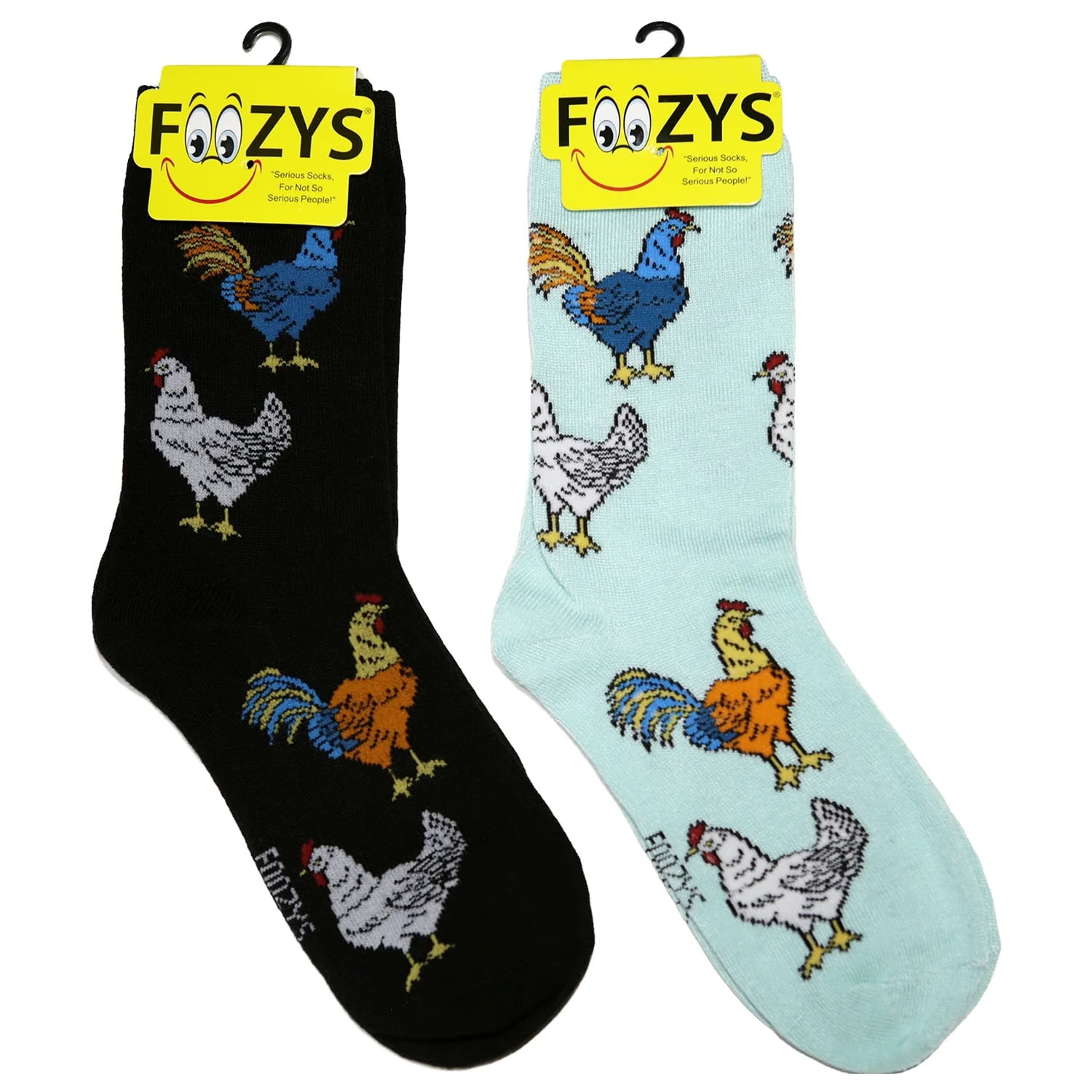 Foozys Small/Medium Novelty Crew Socks | Cluck, Cluck Hens Cute, Fun ...