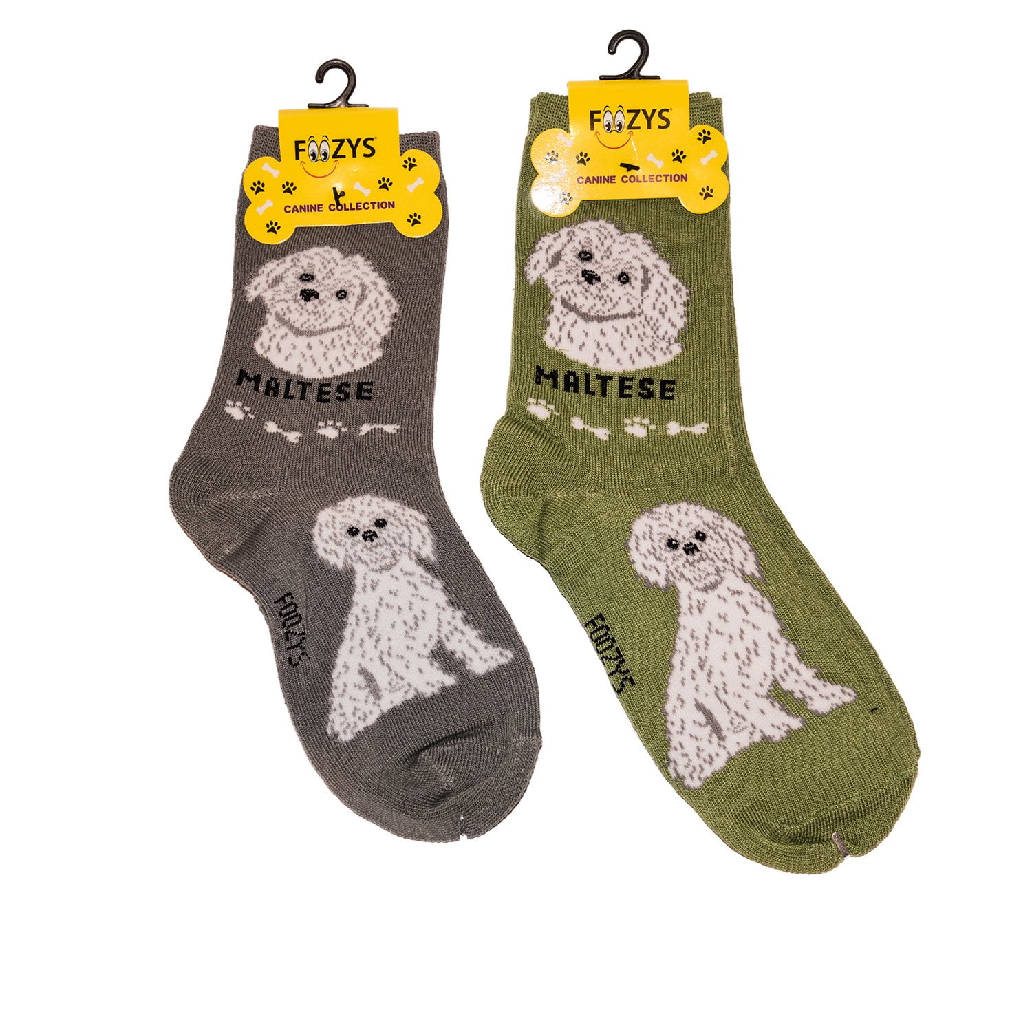 Foozys Unisex Crew Socks Canine Collection (Maltese) - Walmart.com