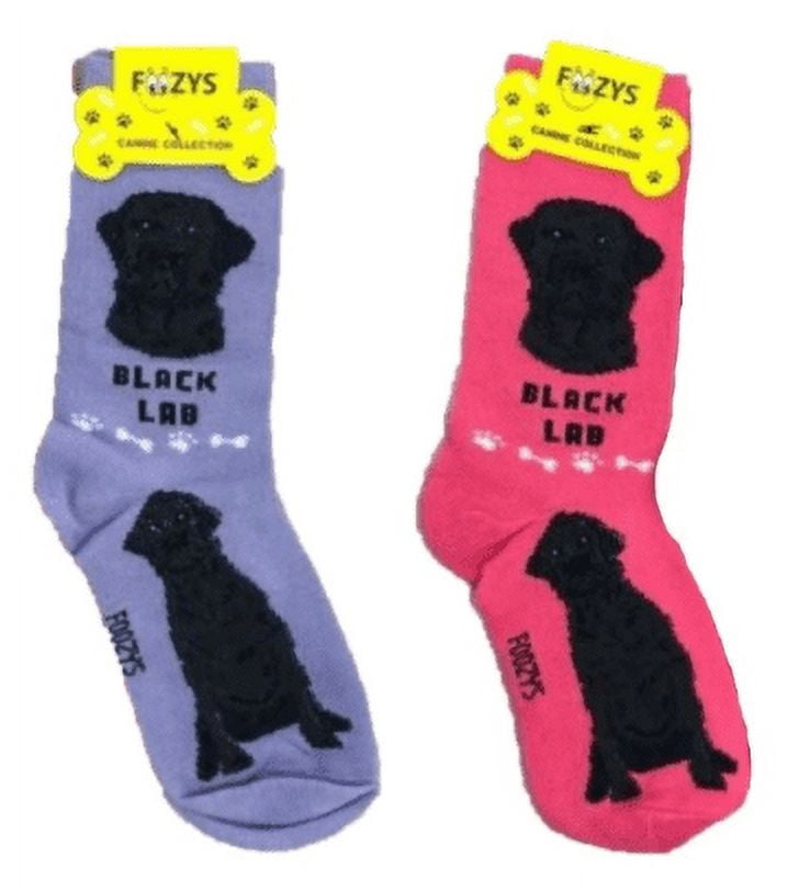 Foozys Unisex Crew Socks | Canine Labrador Dog Breed Novelty Sock (2 ...
