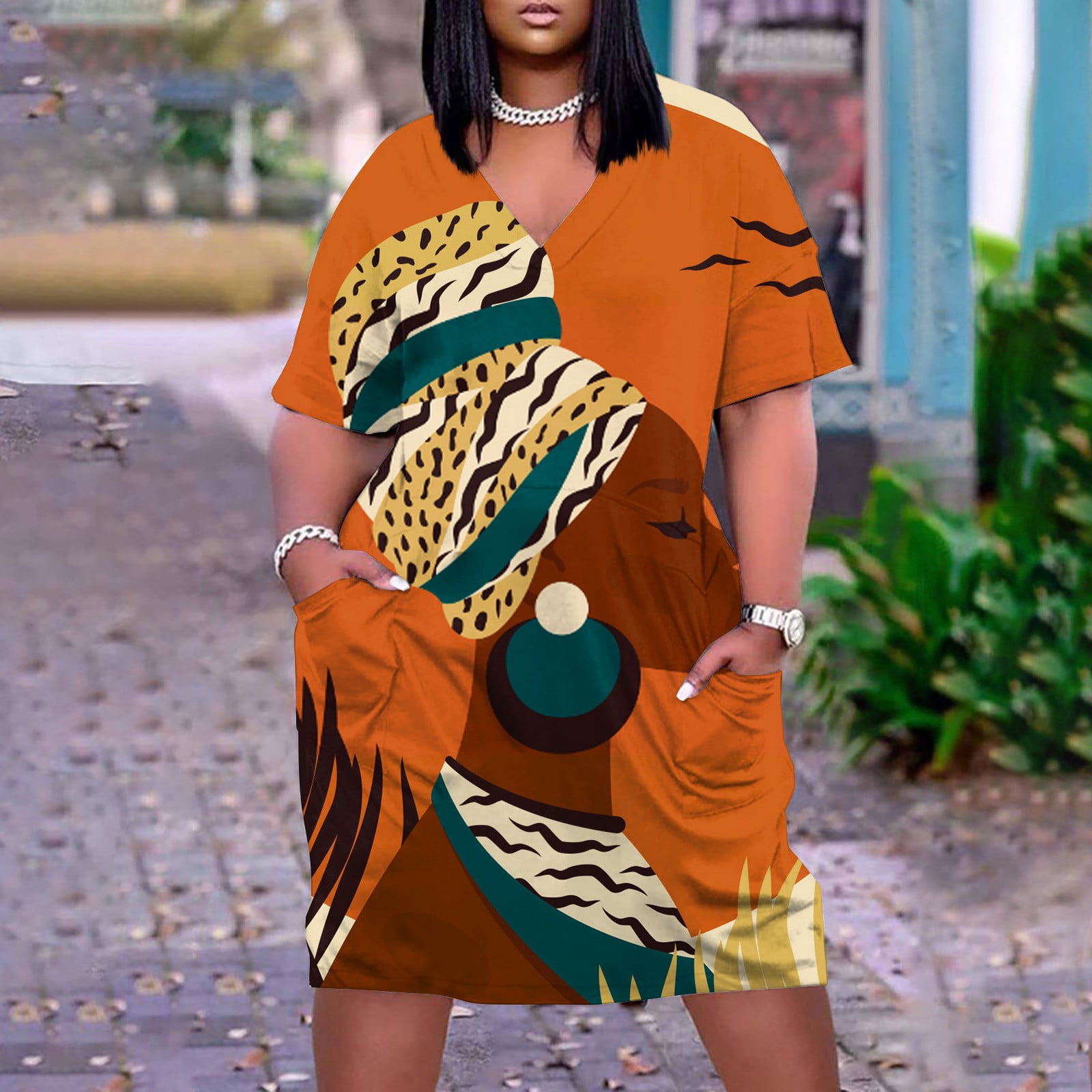 fopp-seller-large-dress-women-s-v-neck-summer-dress-printed-short