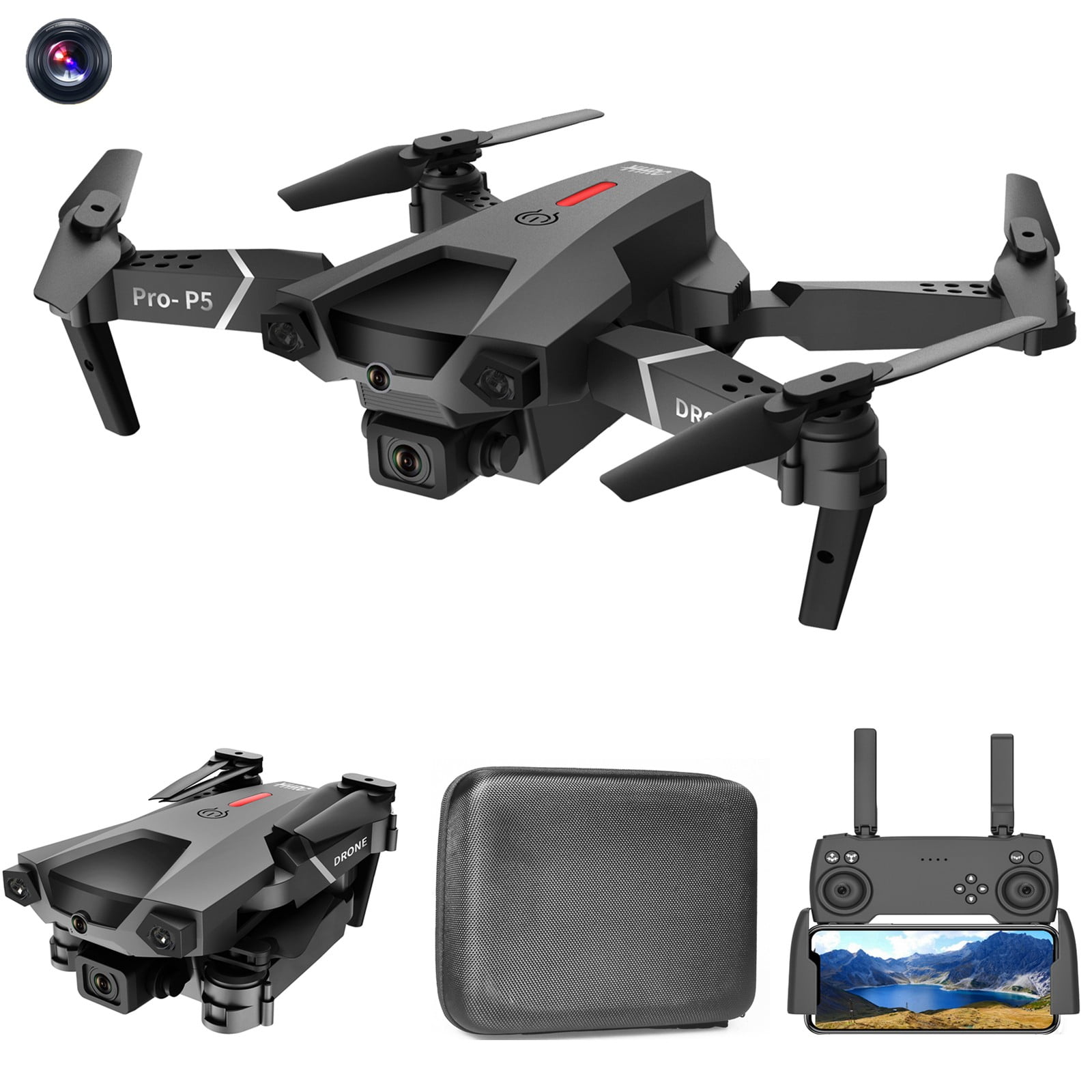 Foqnuq 1080P FPV Drone with Altitude Hold, Foldable Remote Control ...