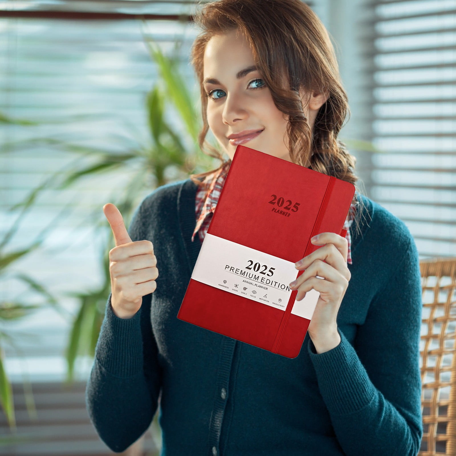 Foqnuq 2025 English Calendar Notebook A5 Daily Study Planner Office ...