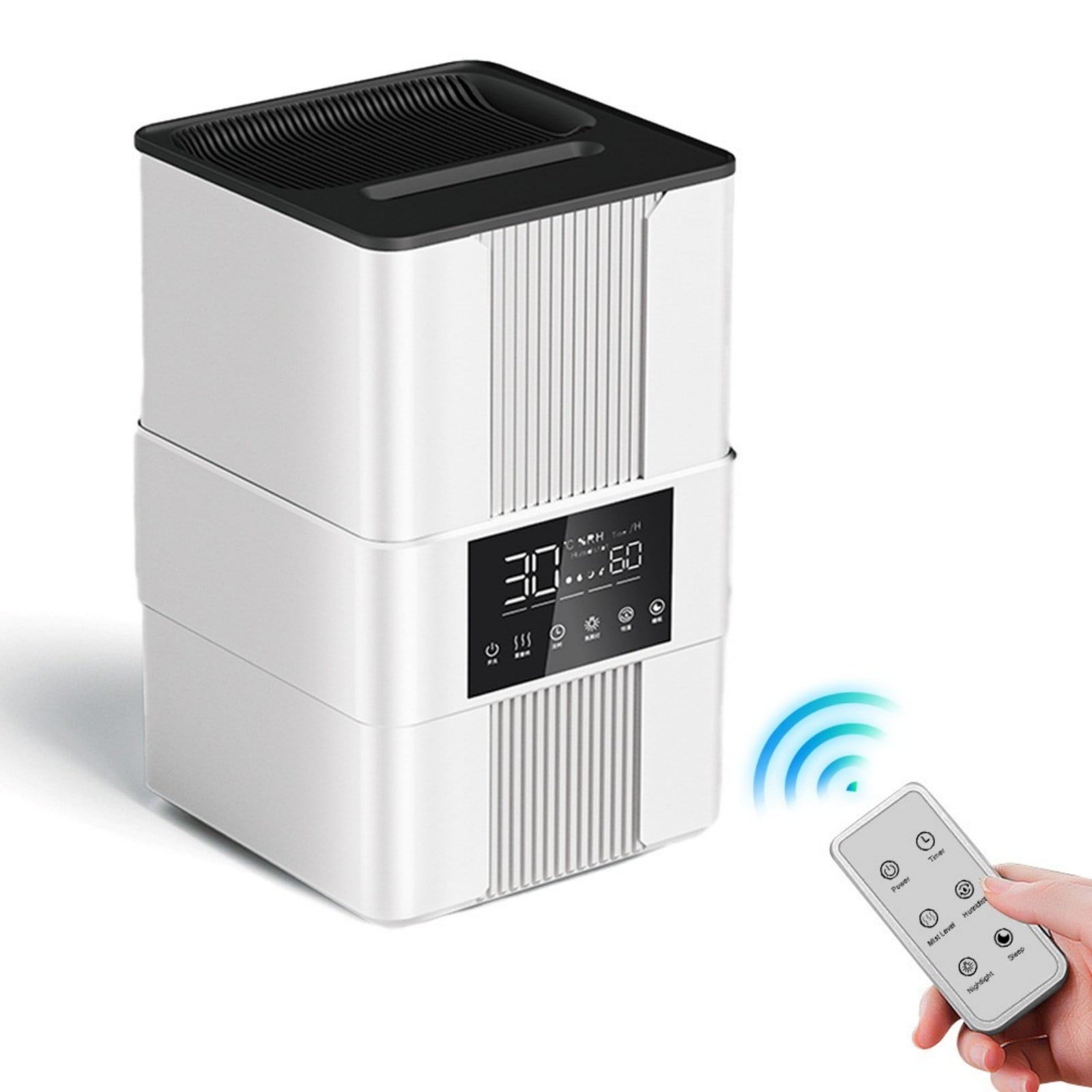 Foqnuq 3.5L Cool Mist Humidifier with Simulated Flame, 3 Mist Modes ...