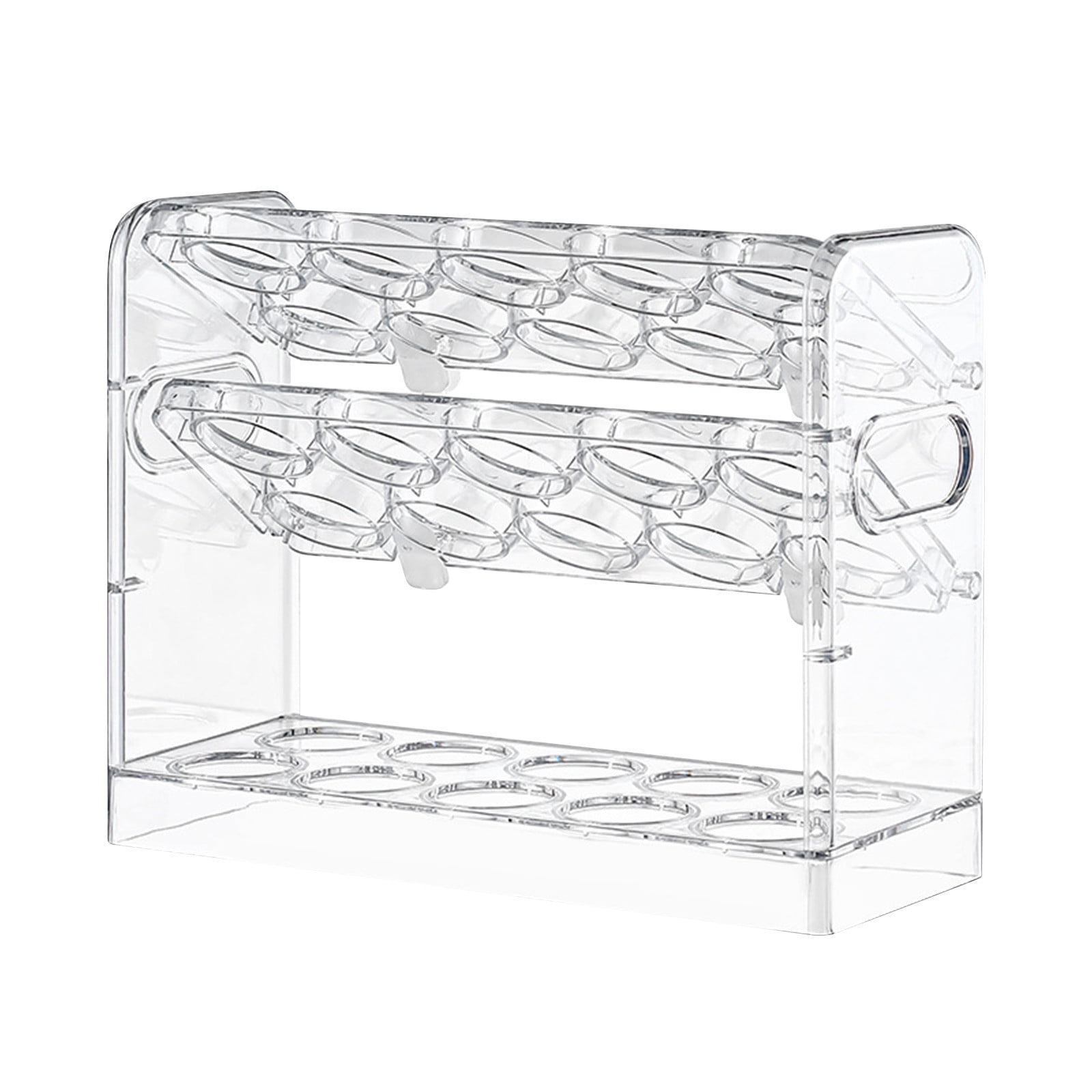 Foqnuq 3-Tier Food Storage Container Clear 30 Compartments Refrigerator ...