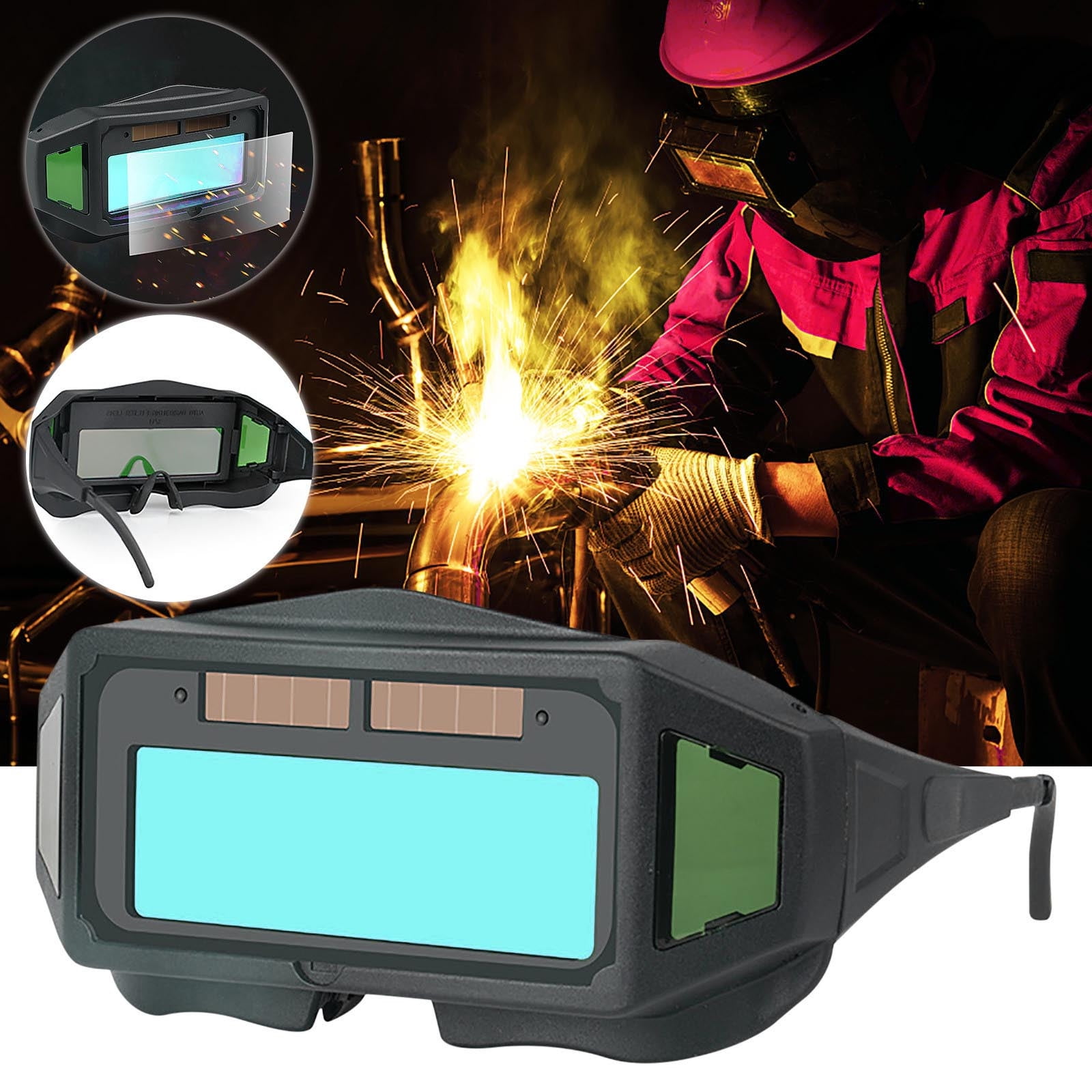 Foqnuq Automatic Dimming Welding Glasses - Protective Eyewear for Argon ...