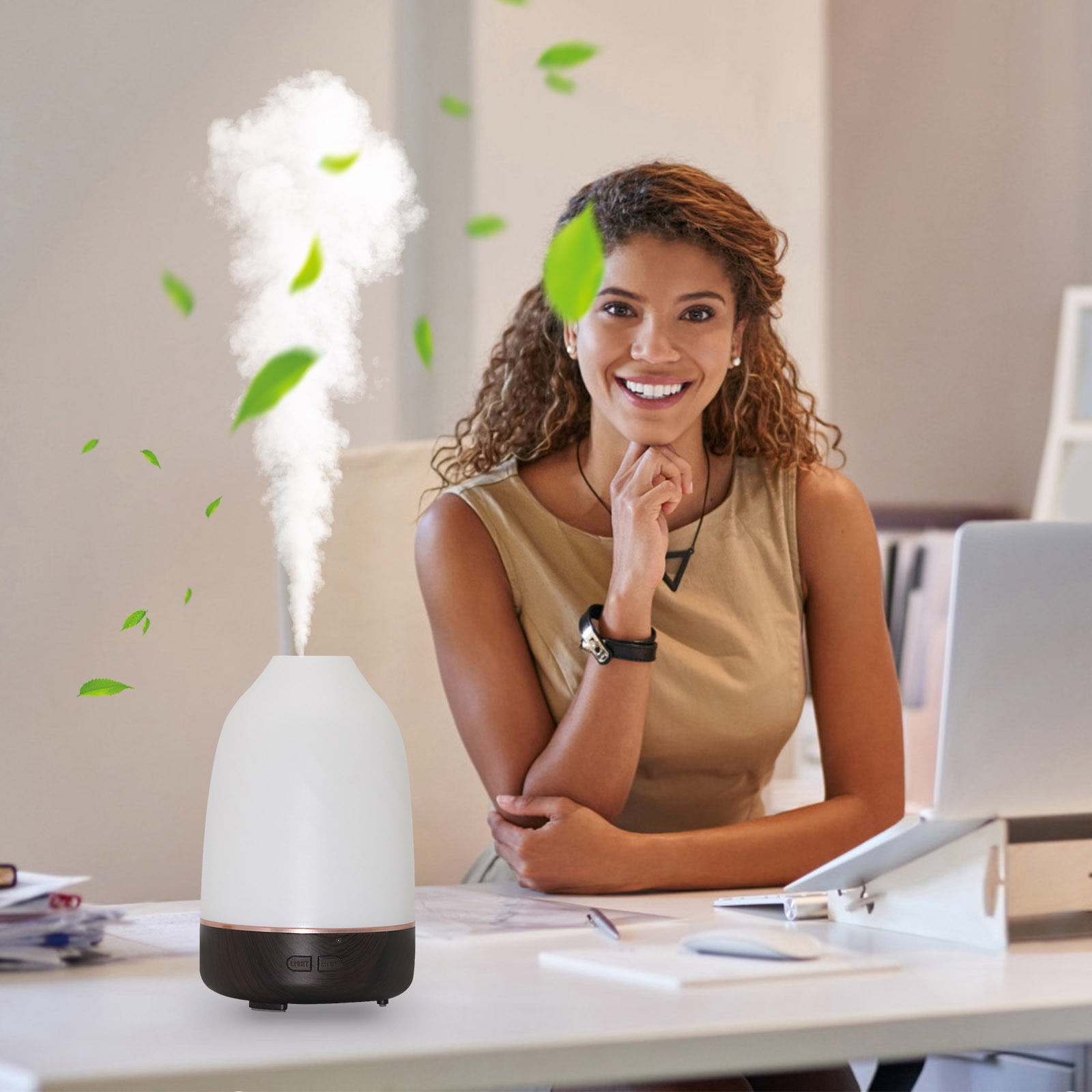 Foqnuq Compact USB Aromatherapy Humidifier - Desktop Diffuser for Home ...