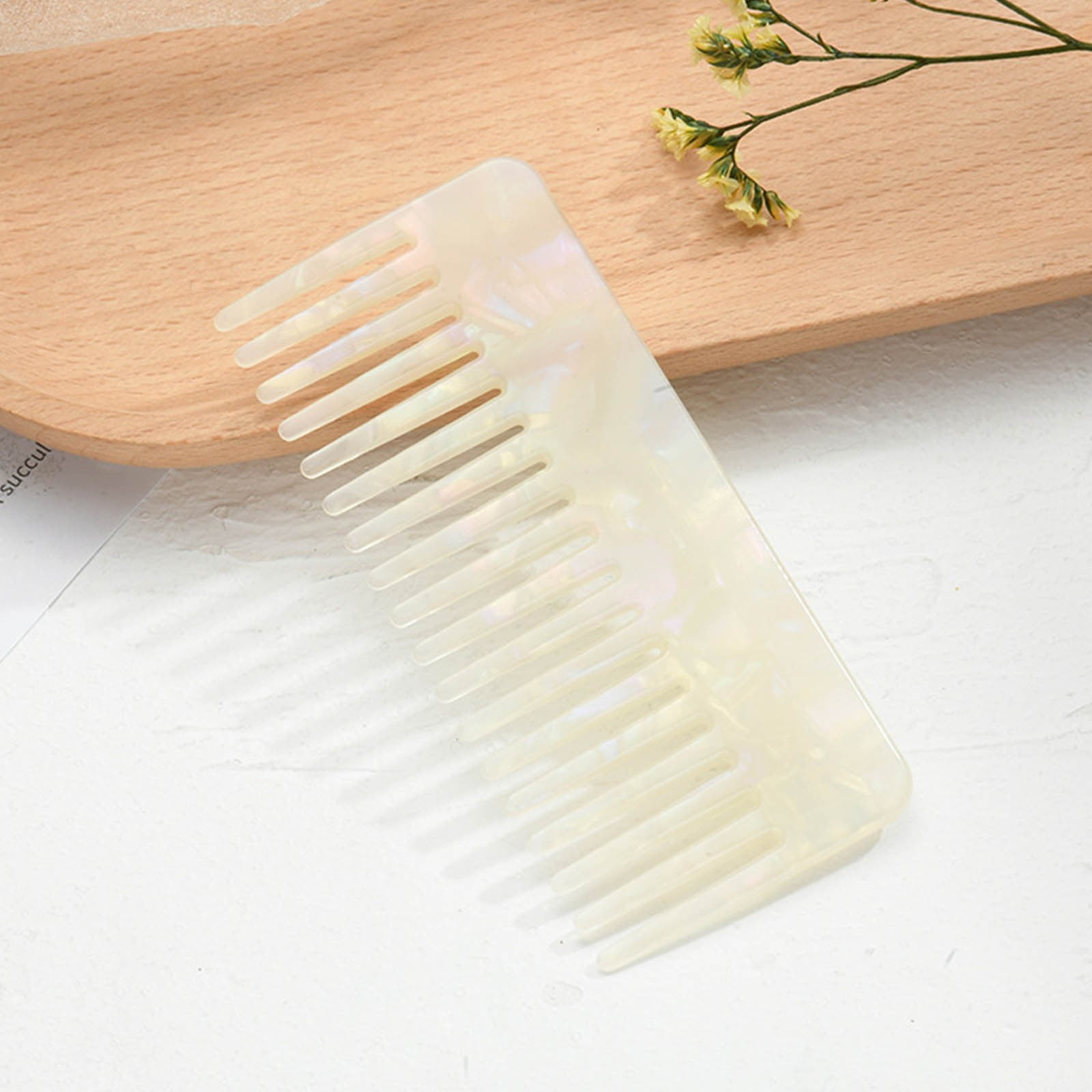 Foqnuq Detangling Hair Comb - Anti-Static, Retro Style, Wide Teeth for ...