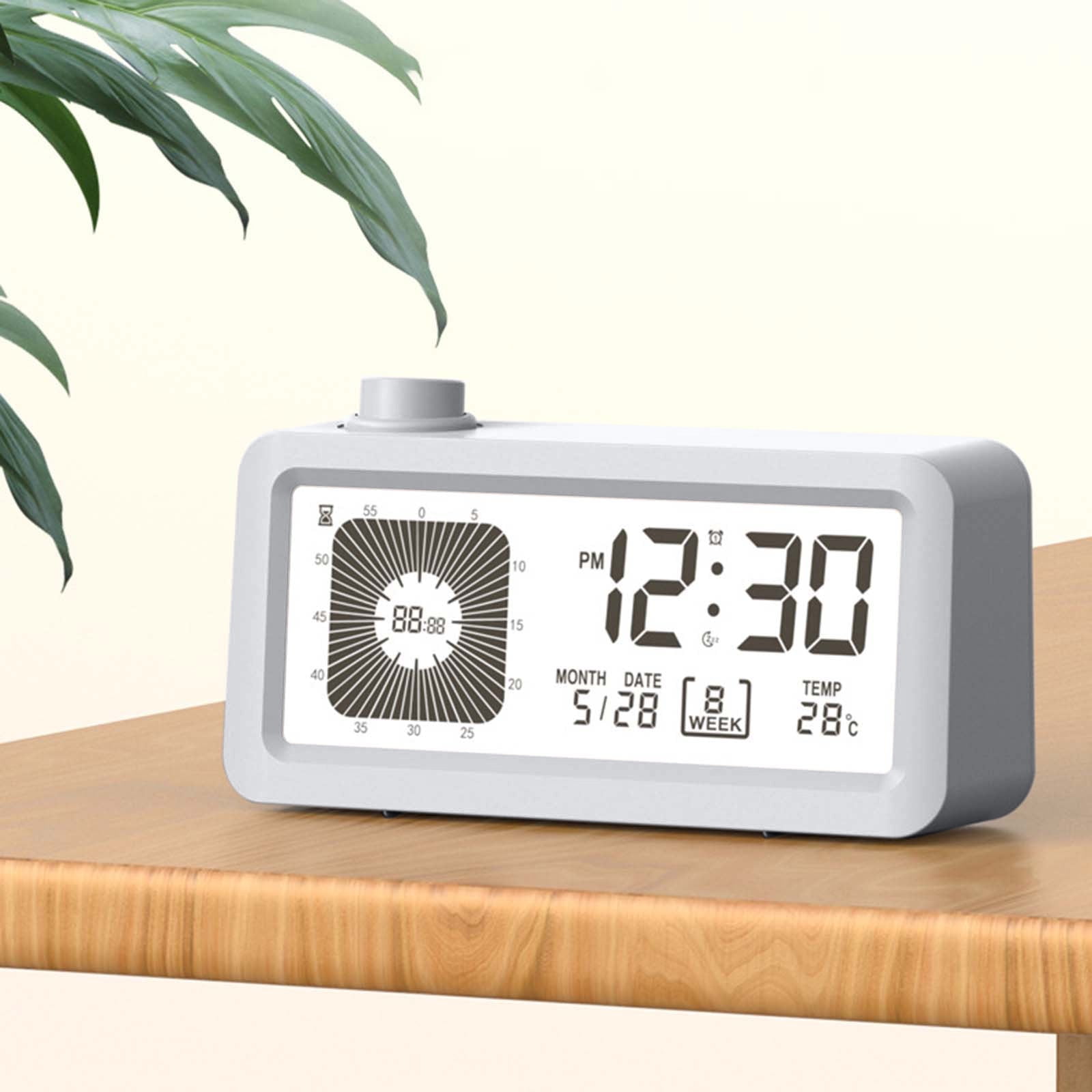 Foqnuq Digital LED Electronic Alarm Clock with Snooze and Countdown Functions, 12/24H Switching ...