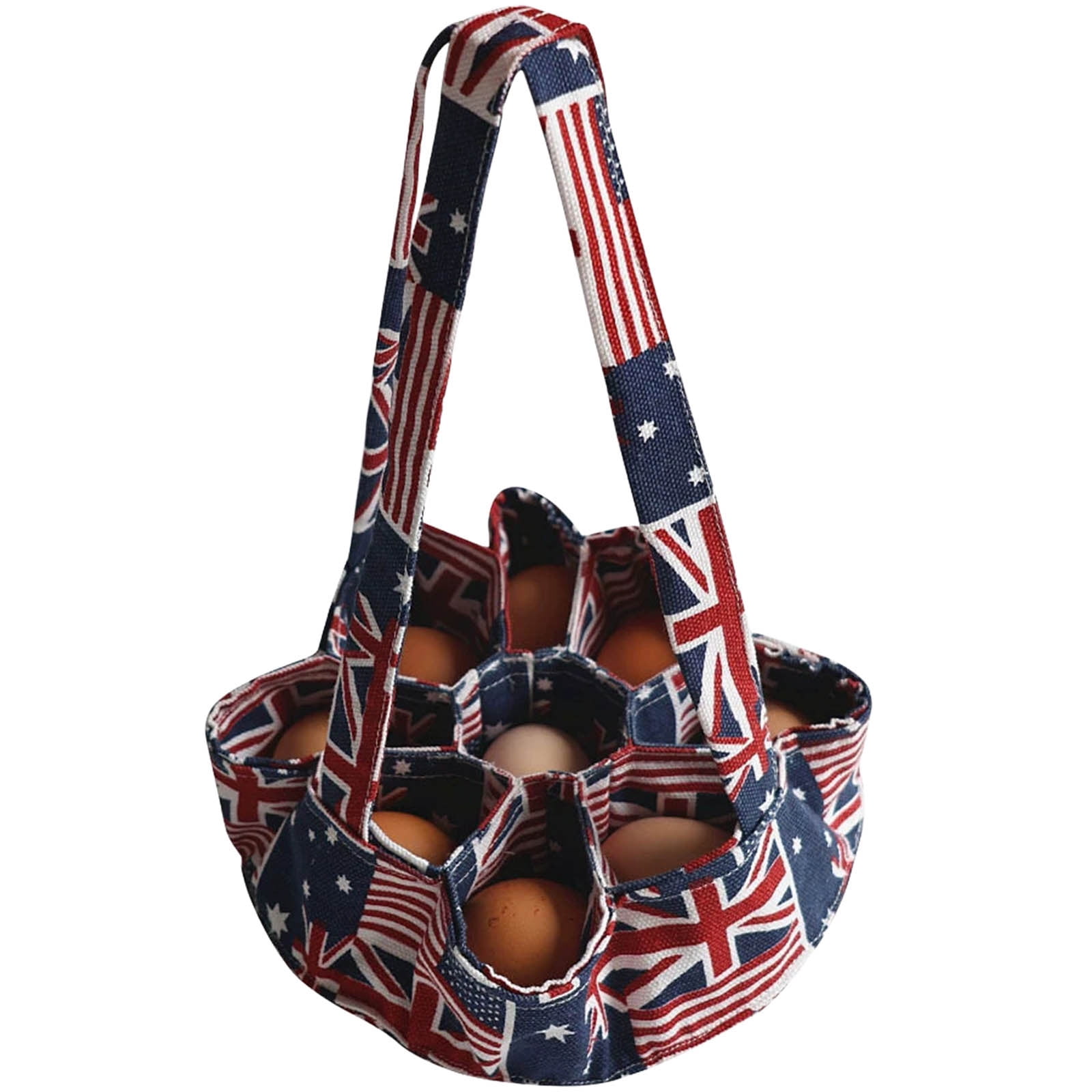 Foqnuq Egg Collection Basket with 7 Canvas Bags, Mini Farm Fresh Egg ...