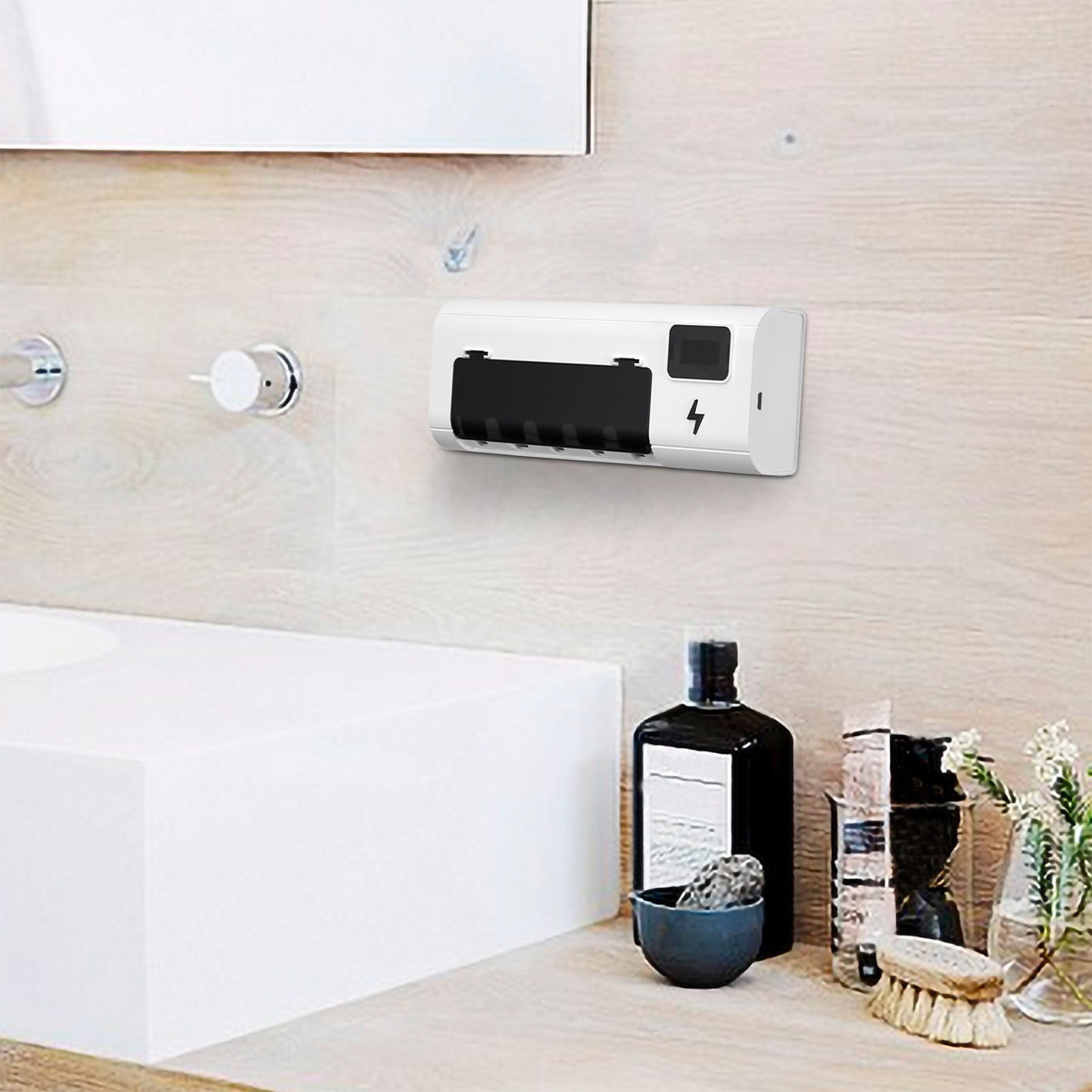 Foqnuq Household Toothbrush Sterilizer Wall-mounted Disinfection Rack ...