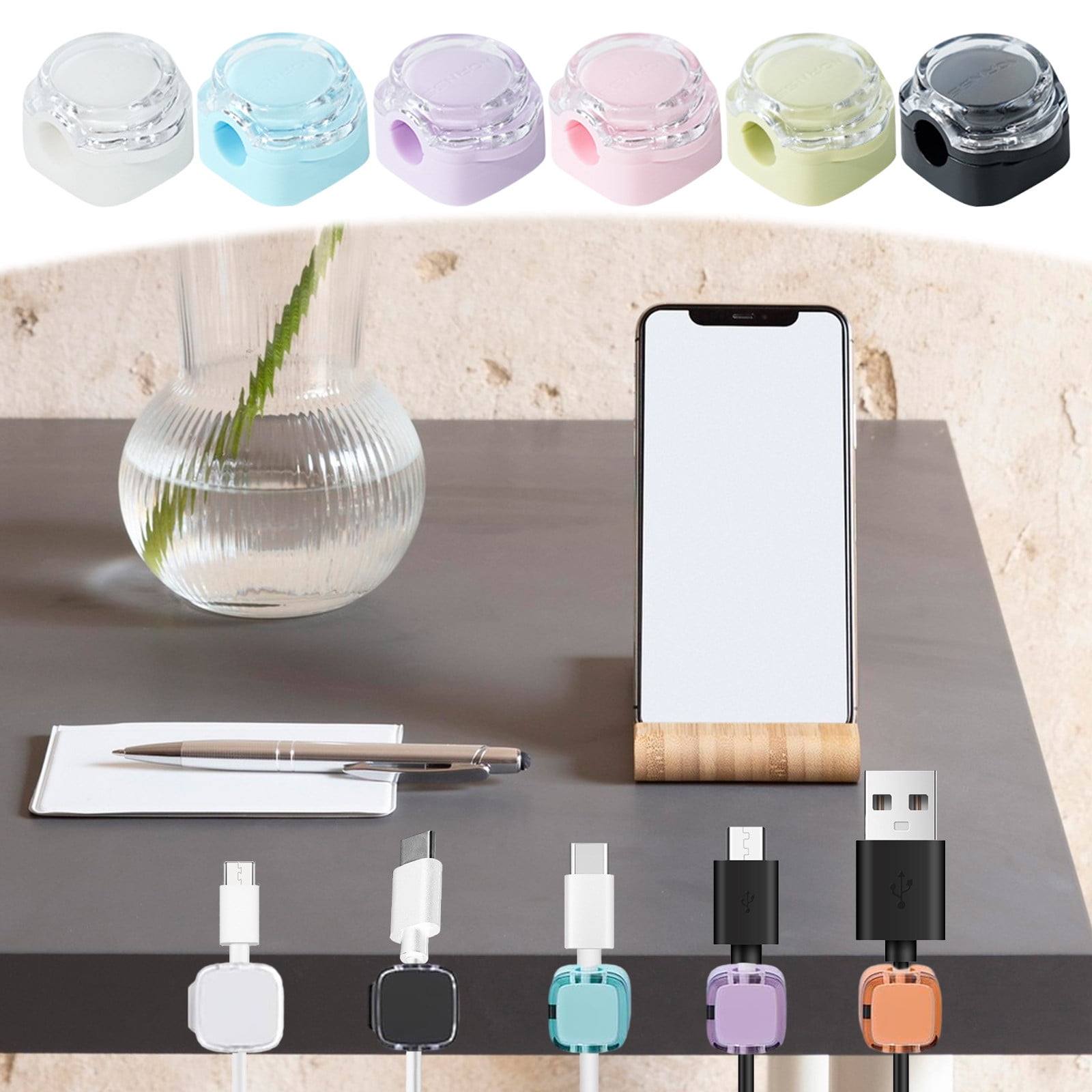 Foqnuq Magnetic Data Cable Storage Office Desktop Mouse Cable Simples ...