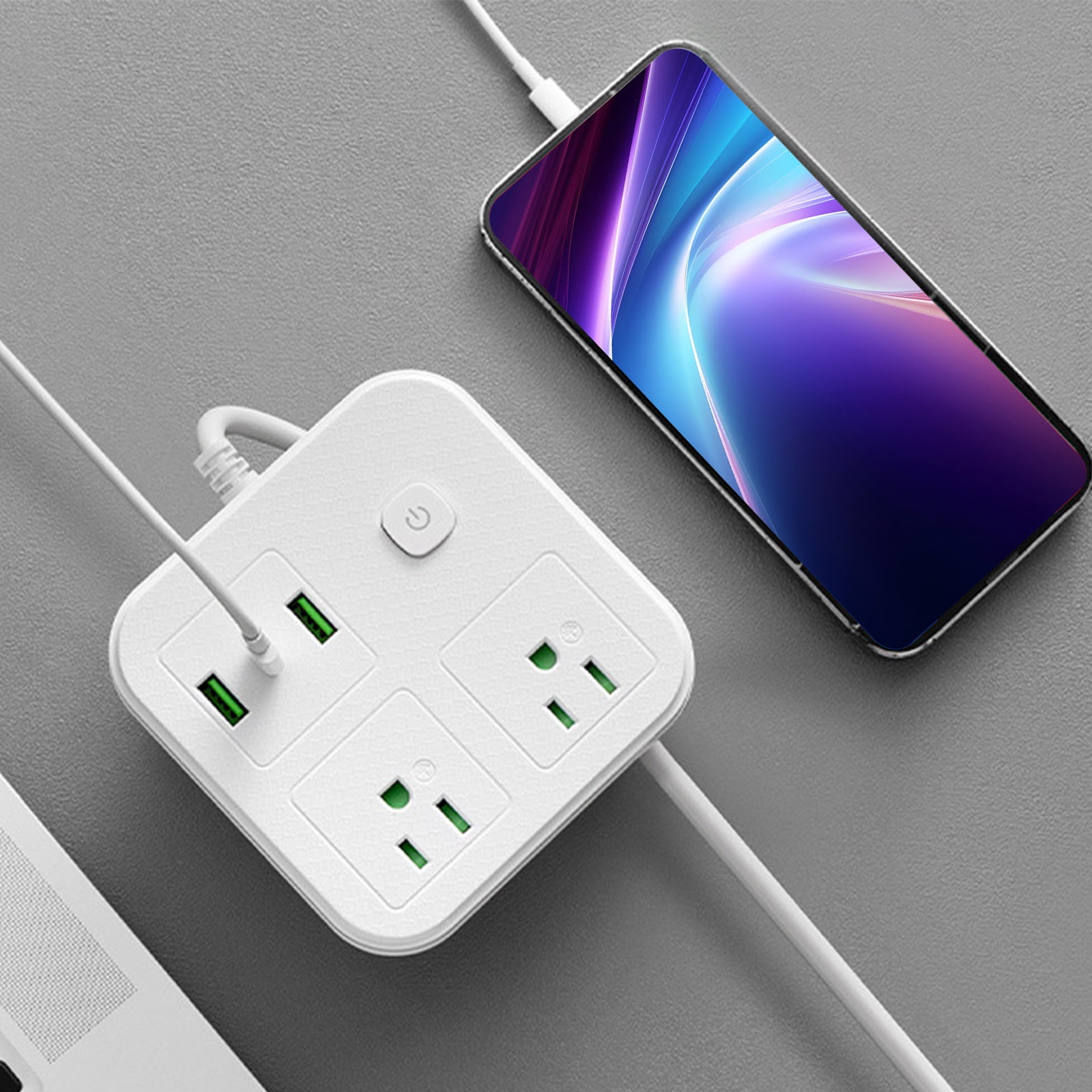 Foqnuq Smart Socket USB Type-C Fast Charging Power Strip with ...