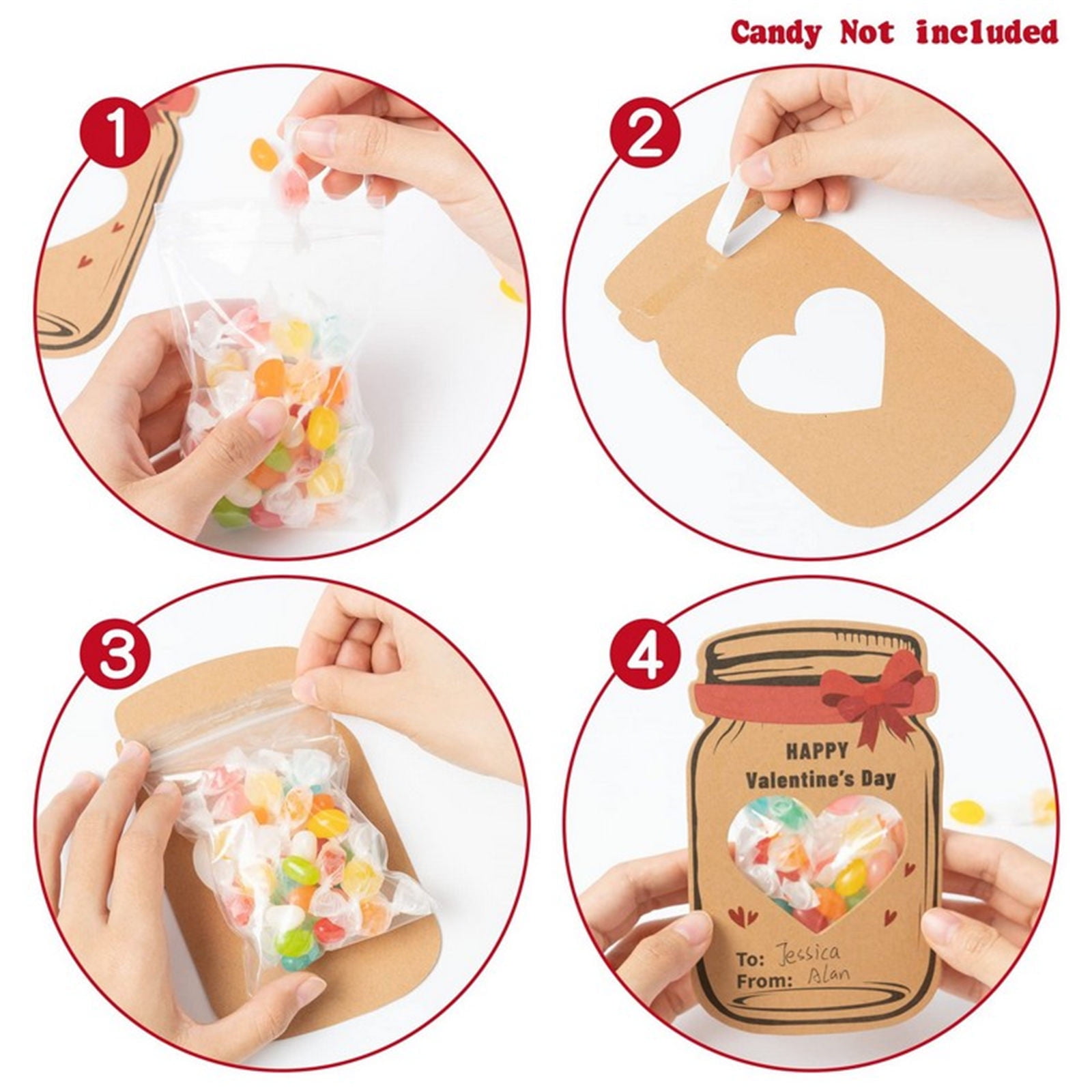 Foqnuq Valentine's Day Classroom Exchange Card Gift Set - 30 PCS, 10 ...