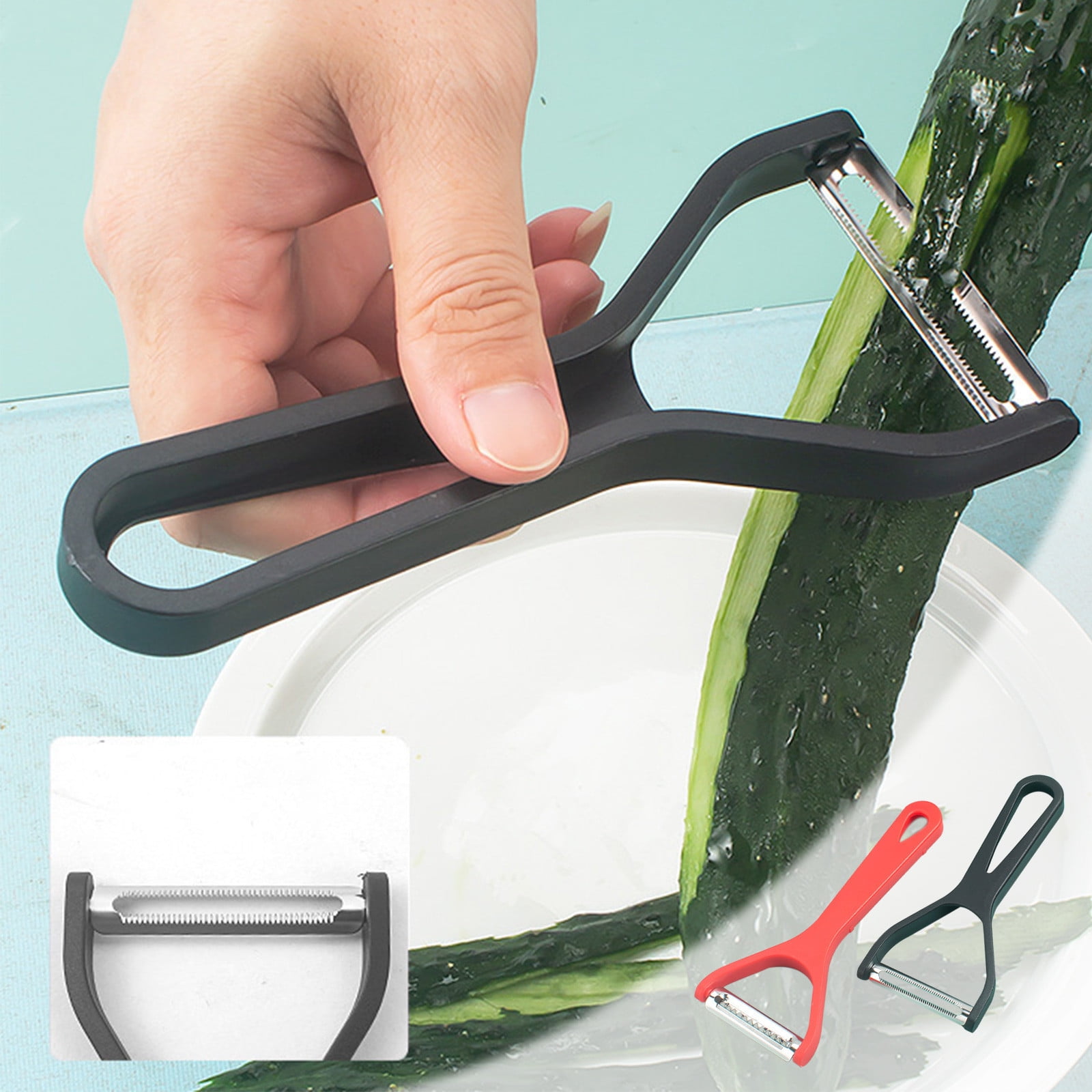 Foqnuq Vegetable Peeler Set Fruit Scraper 2-in-1 Stainless Steel ...