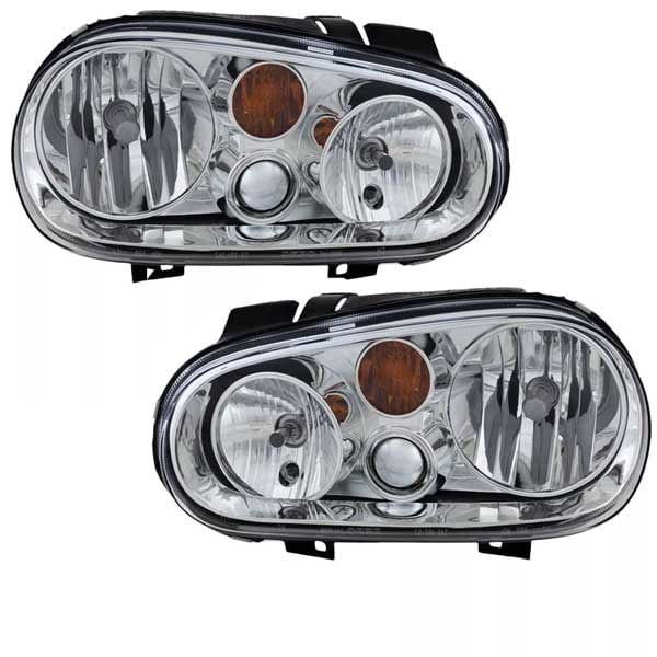 For 02-05 Golf Front Halogen Headlight Headlamp w/o Fog Light with Bulb ...