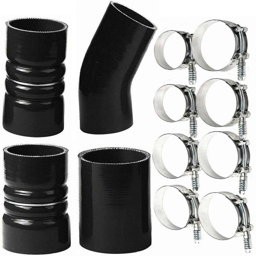 For 03-07 Ford 6.0L Powerstroke Black Turbo Intercooler Pipe Boot Kit ...