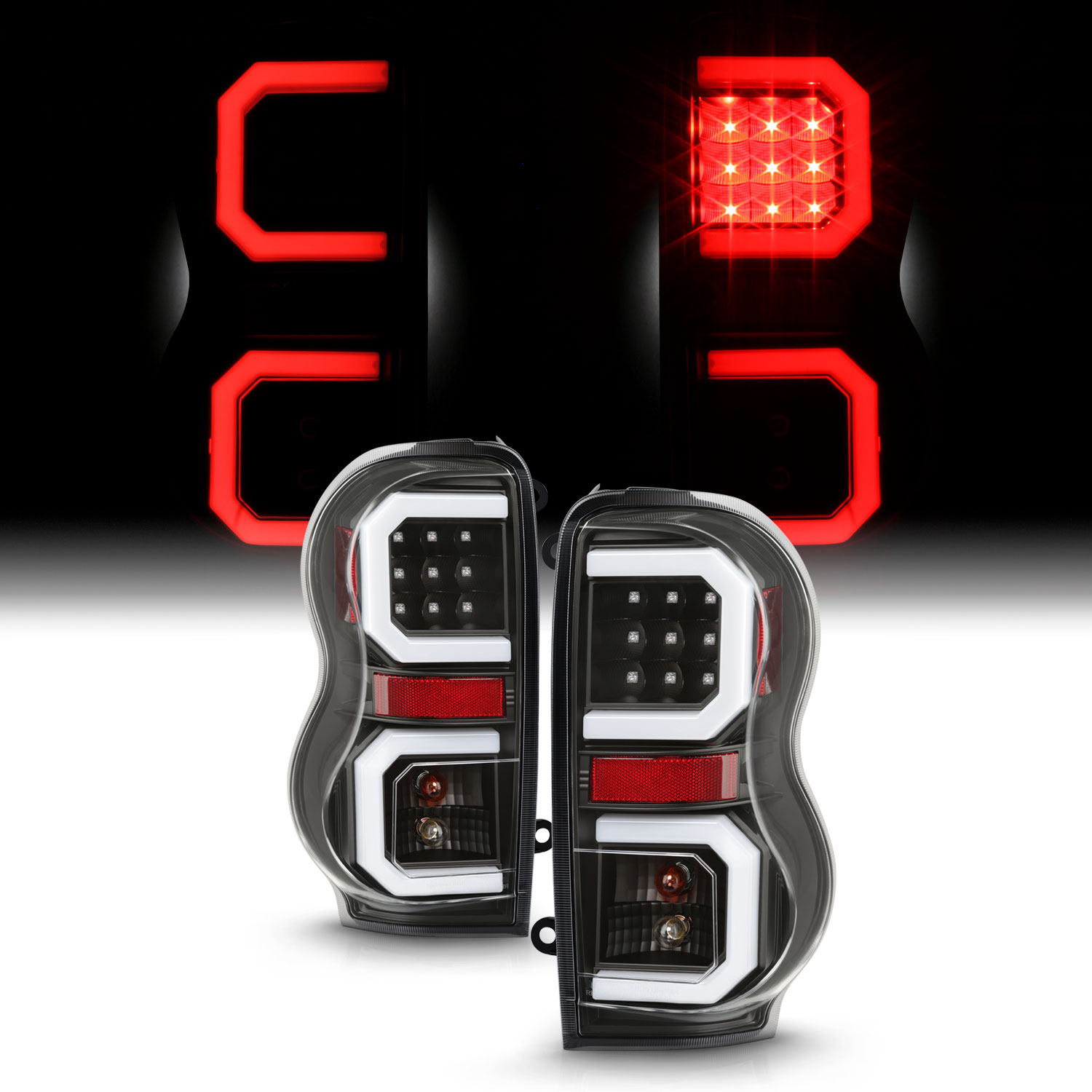 Tail Light For 98-03 Dodge Durango Glossy Black/Clear Lens, Pair ...