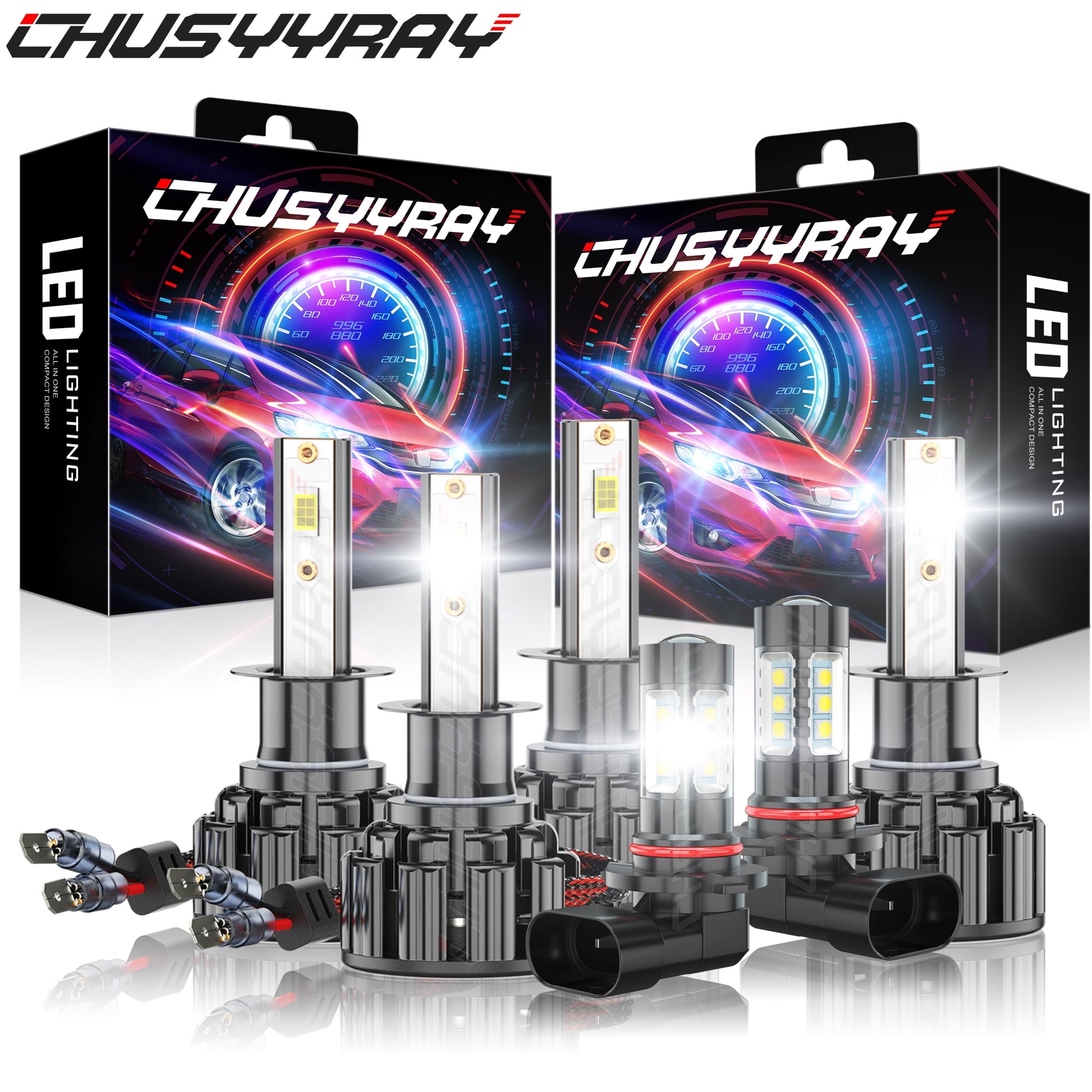For 05-06 Honda CR-V LED Headlights H1+H1 Hi-Lo Beam 9006/9145 Fog ...