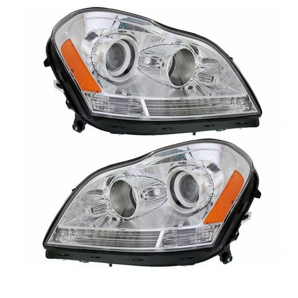 For 07-12 Benz GL-Class Front Halogen Headlight Chrome Housing w/Bulb ...