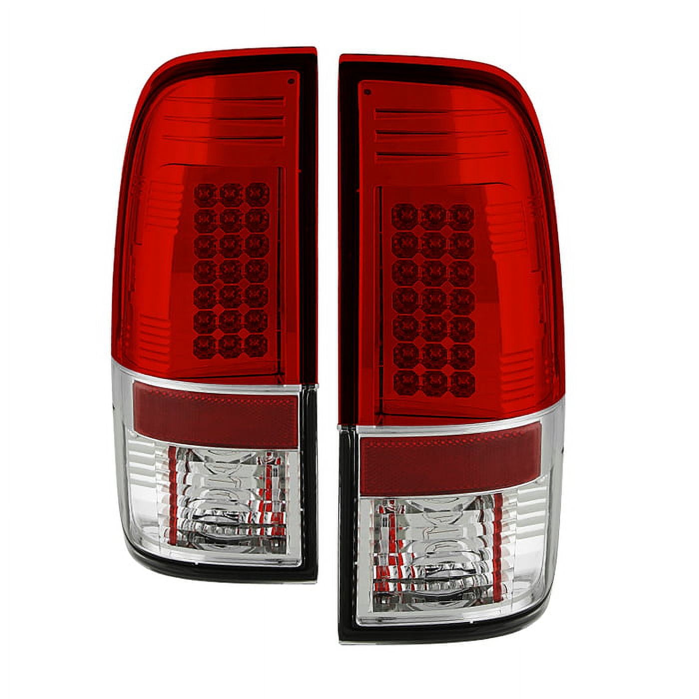 For 08-13 Ford F350 F-350 Super Duty Sonar LED Tail Lights (Red/Clear ...