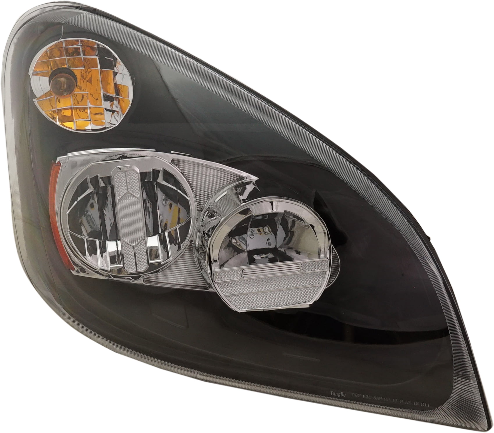 For 08-17 Freightliner Cascadia LED Headlight Headlamp w/Chrome Bezel ...