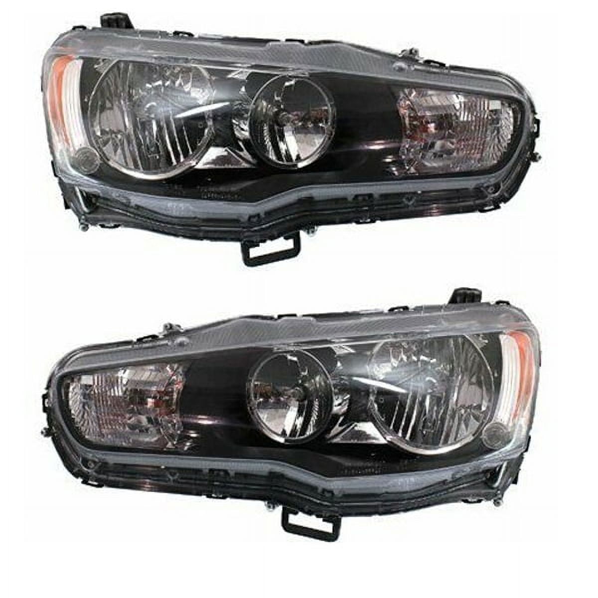 For 09-17 Lancer Front Halogen Headlight Headlamp Head Light with Bulb ...