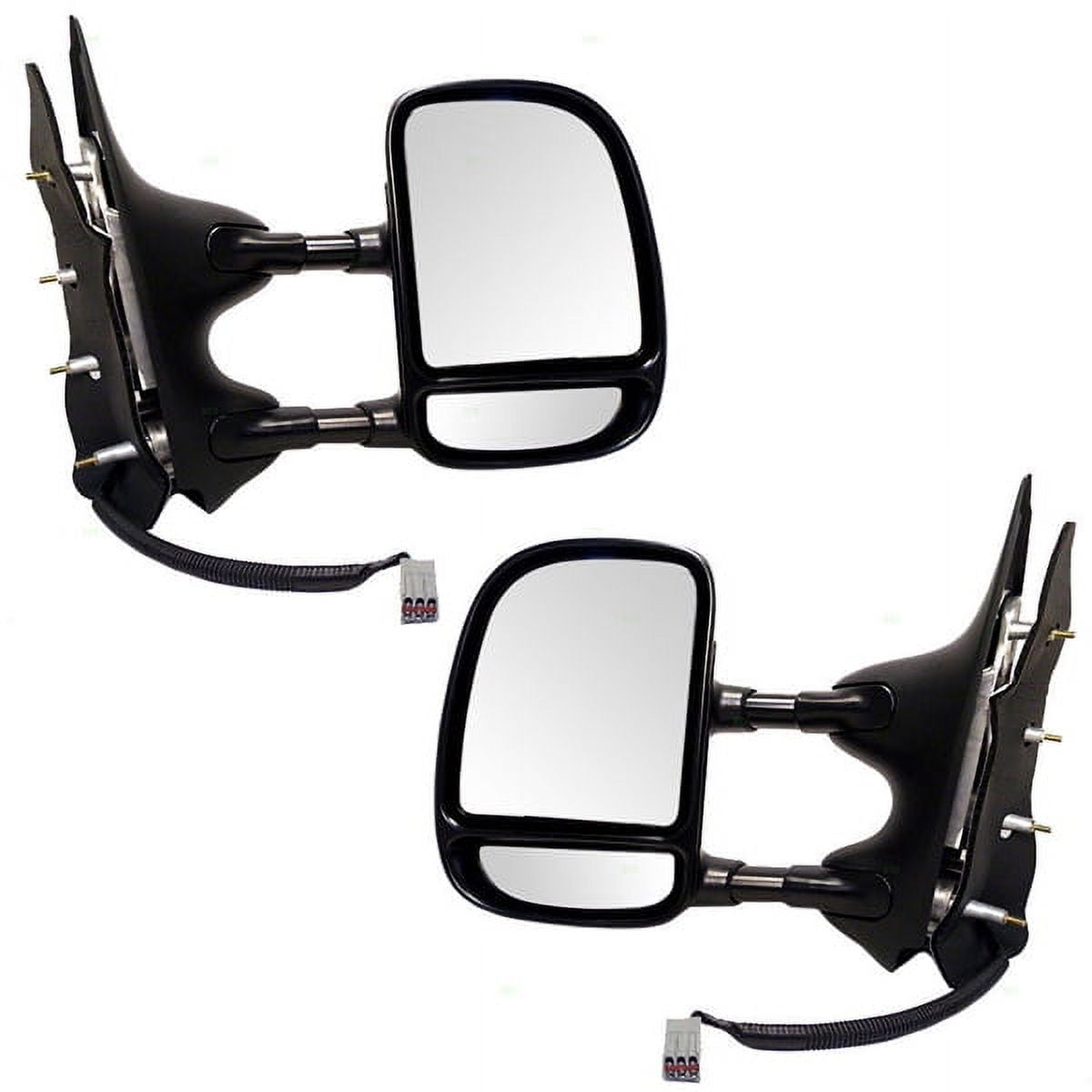 For 09-21 E-Series Van Tow Mirror Power Non-Heat Telescoping Dual Swing ...