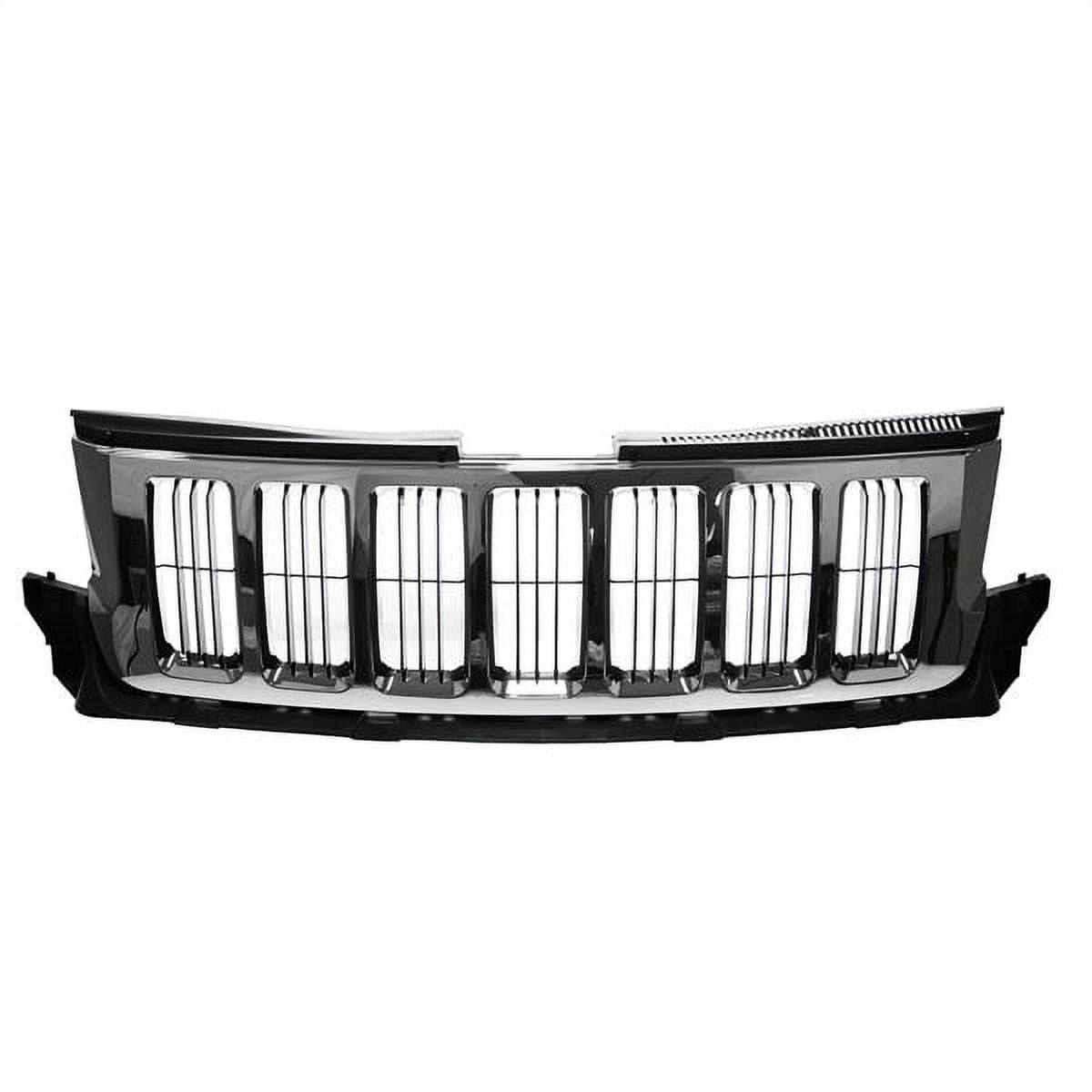 For 11-13 Grand Cherokee Front Face Bar Grille Assembly Chrome w/Black ...