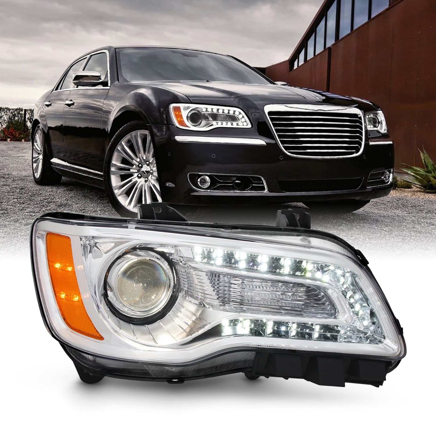 AKKON - Fits 2011-2014 Chrysler 300 Sedan Models LED Light Bar [Halogen ...