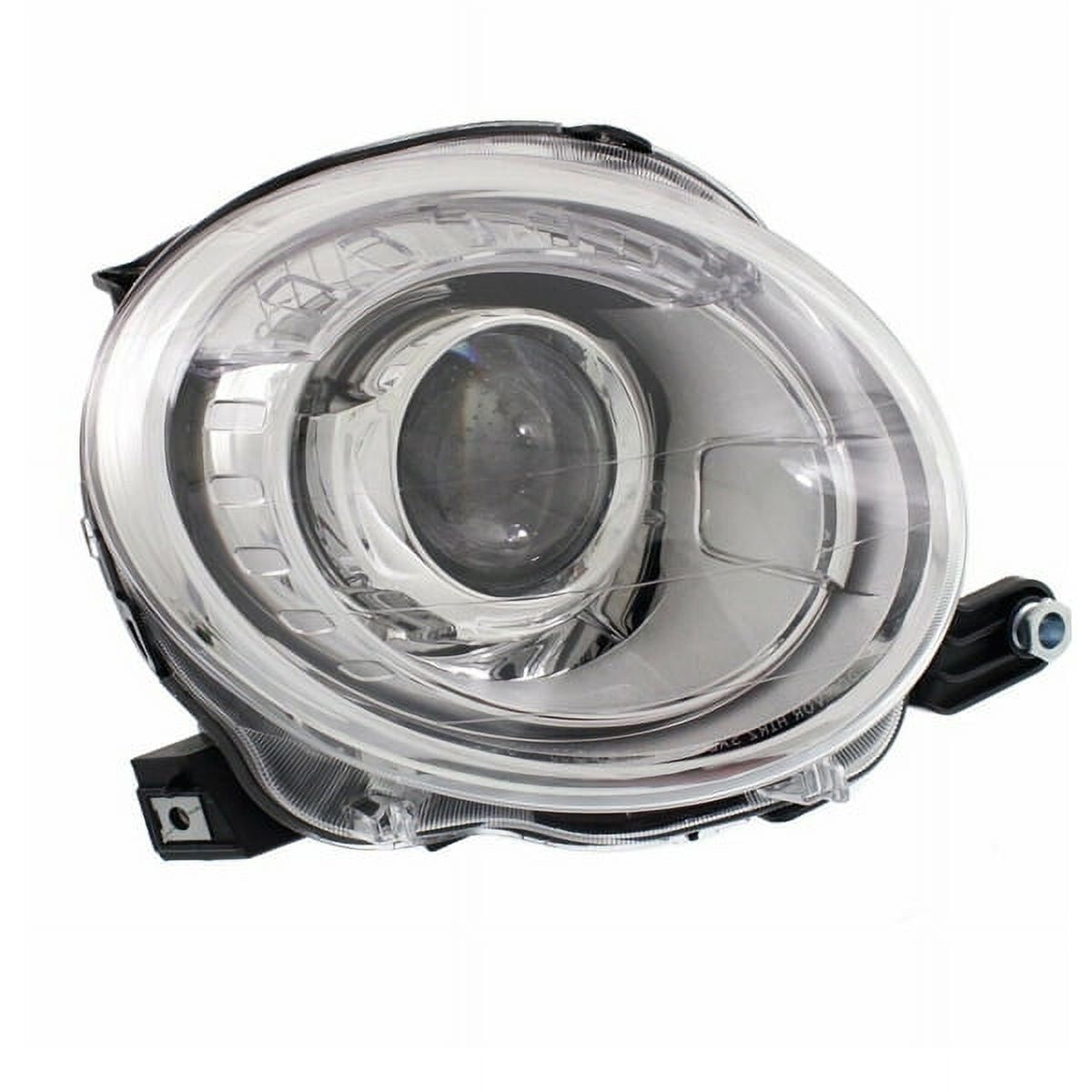For 12-19 500 Front Halogen Headlight Headlamp w/o Black Trim w/Bulb ...