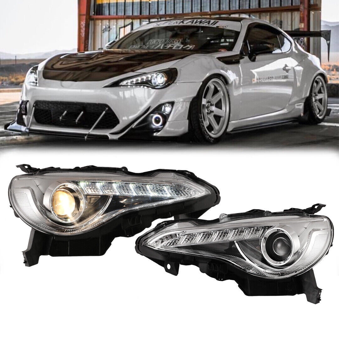 For 13-16 Scion FR-S /Toyota 86/Subuaru BRZ LED DRL Chrome Projector ...