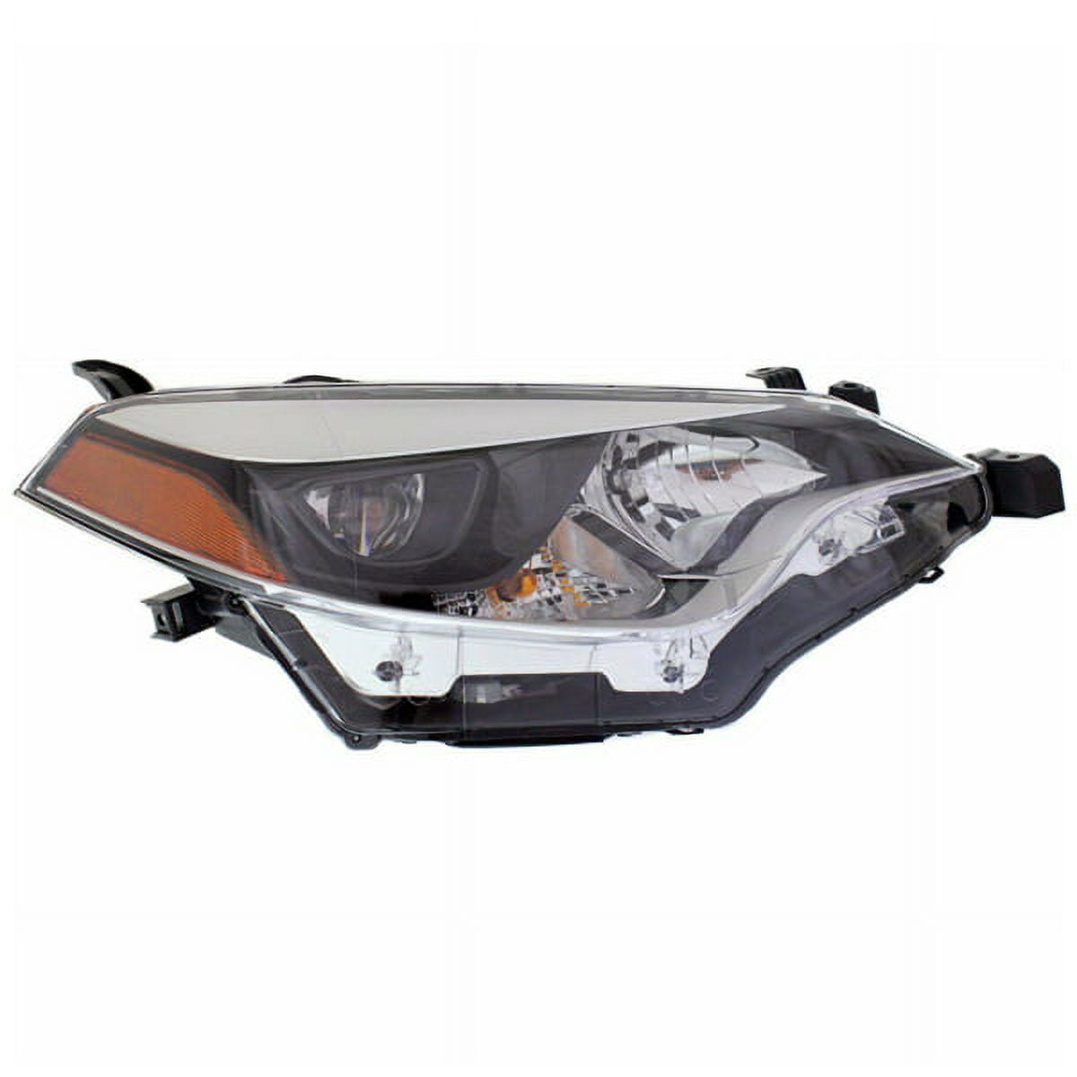 For 2014-2016 Corolla Front Right Headlight Amber & Clear Plastic 81110 ...