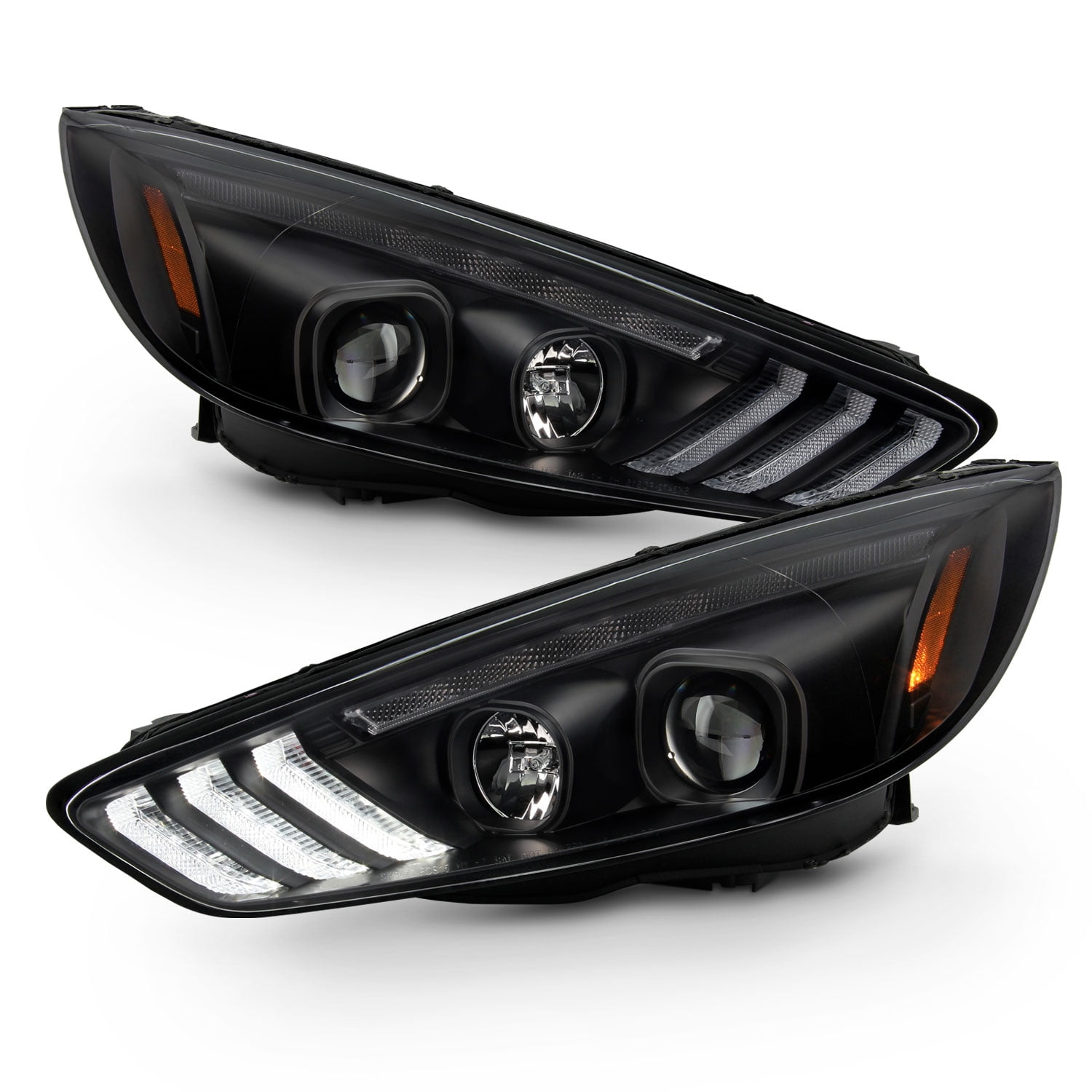 AKKON - Fits 15-18 Ford Focus S | SE | ST | Titanium [Halogen Type] LED ...