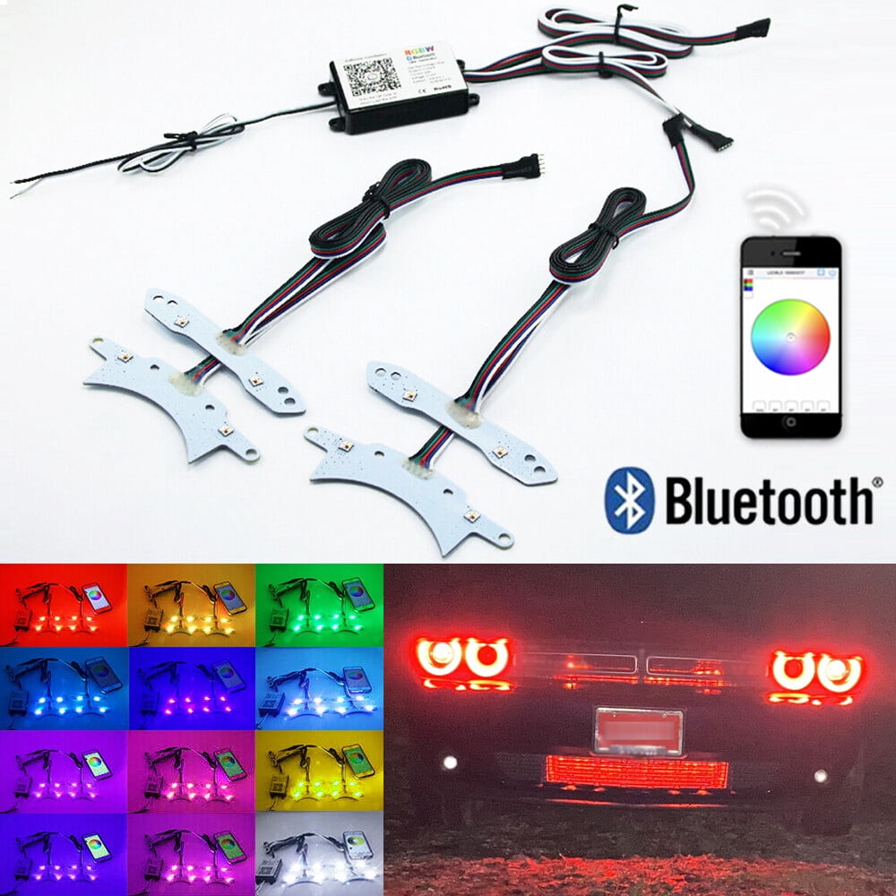 For 15-23 Dodge Challenger RGBW Halo DRL Headlights LED Boards ...