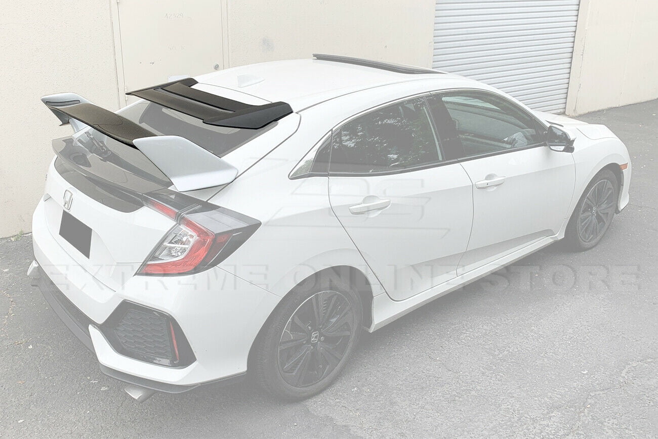 For 16-2021 Honda Civic Hatchback Type-R Rear Wing With MUGEN Style ...