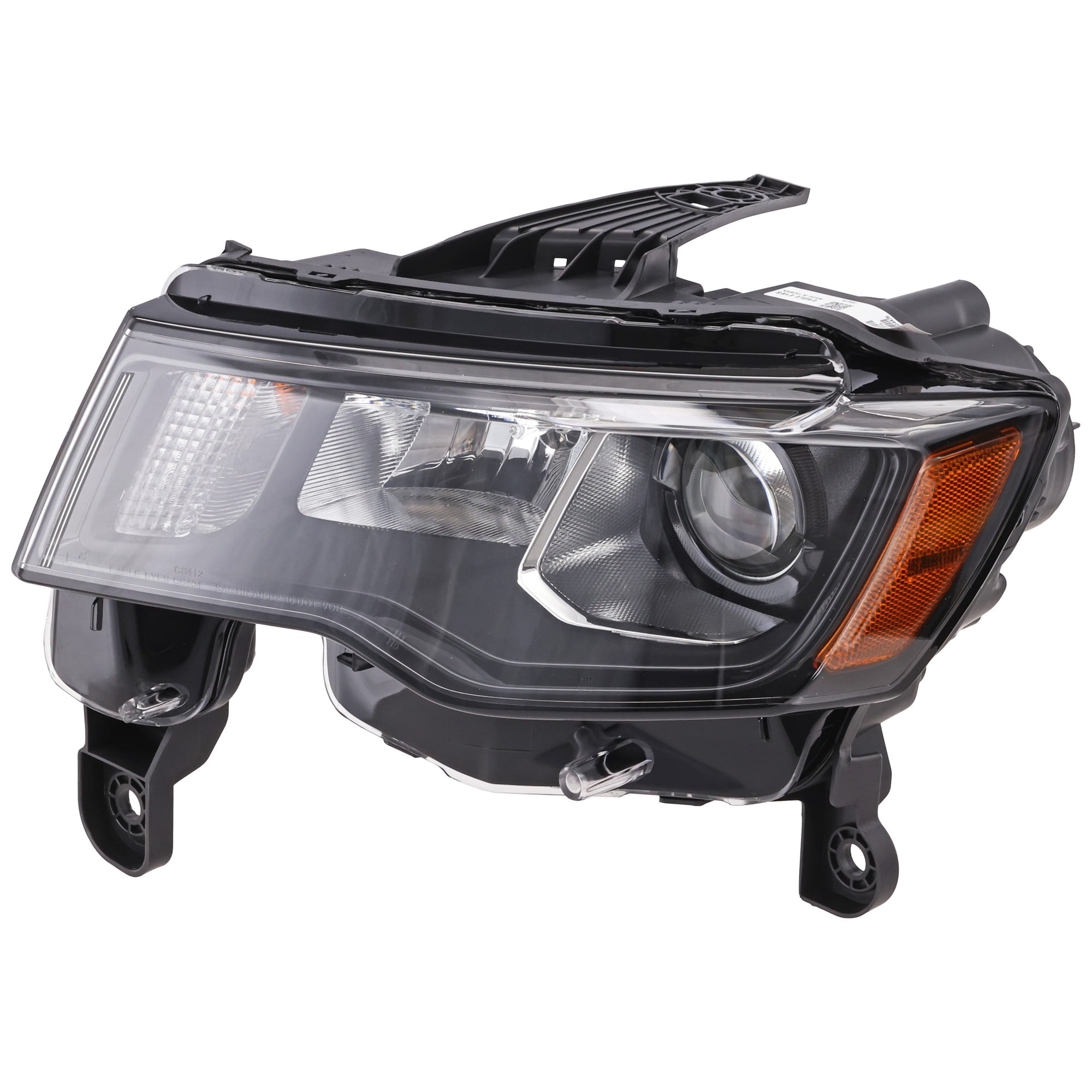 For 17-22 Grand Cherokee Halogen Headlight Headlamp Black Trim w/Bulb ...
