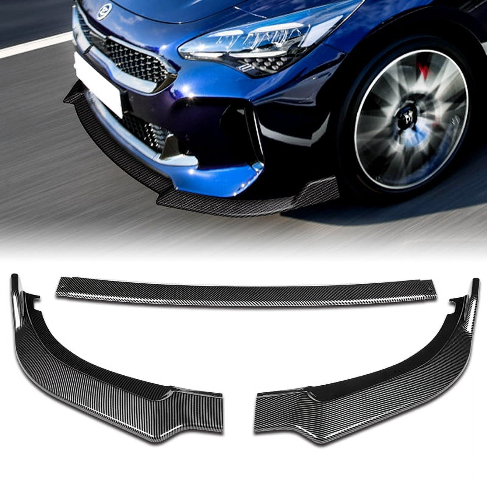 For 18-23 Kia Stinger CK-Style Carbon Look Front Bumper Splitter Spoiler Lip Kit - Walmart.com