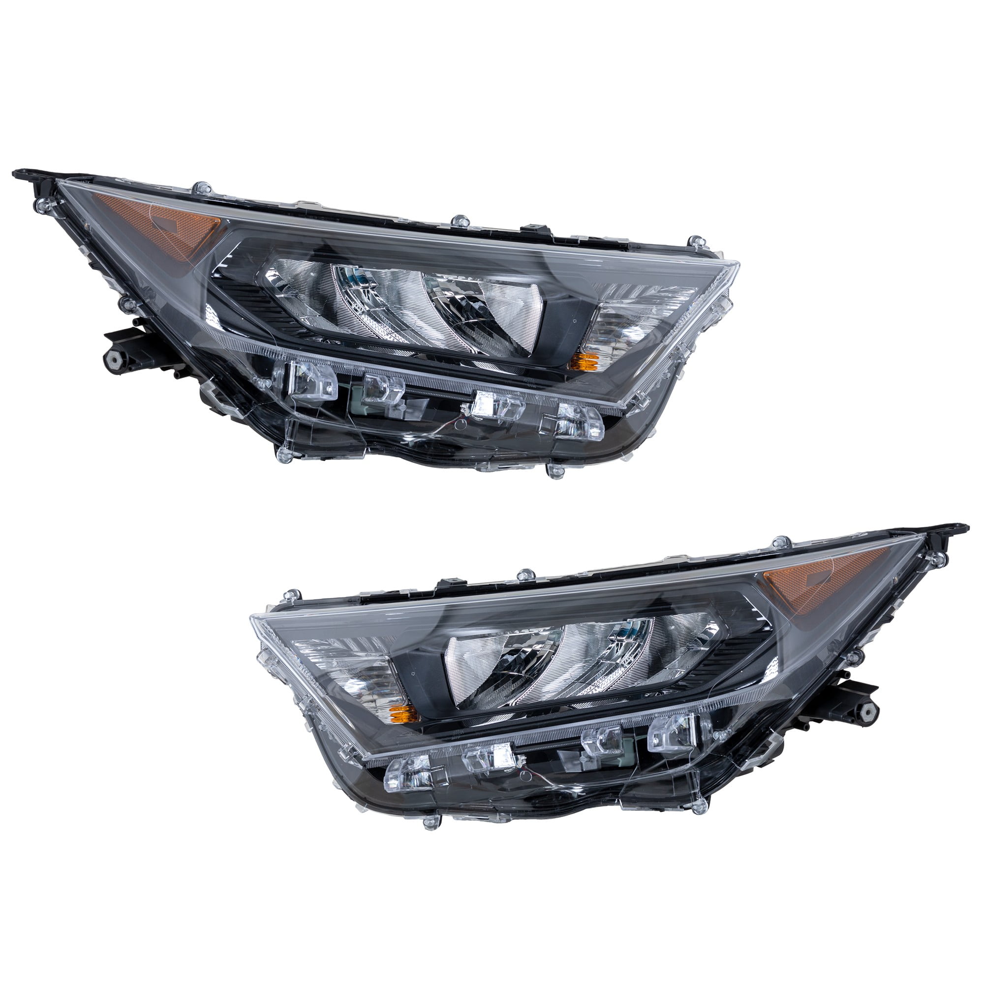 For 19-22 RAV4 USA Built LED Headlight Headlamp Black Bezel with Bulb ...